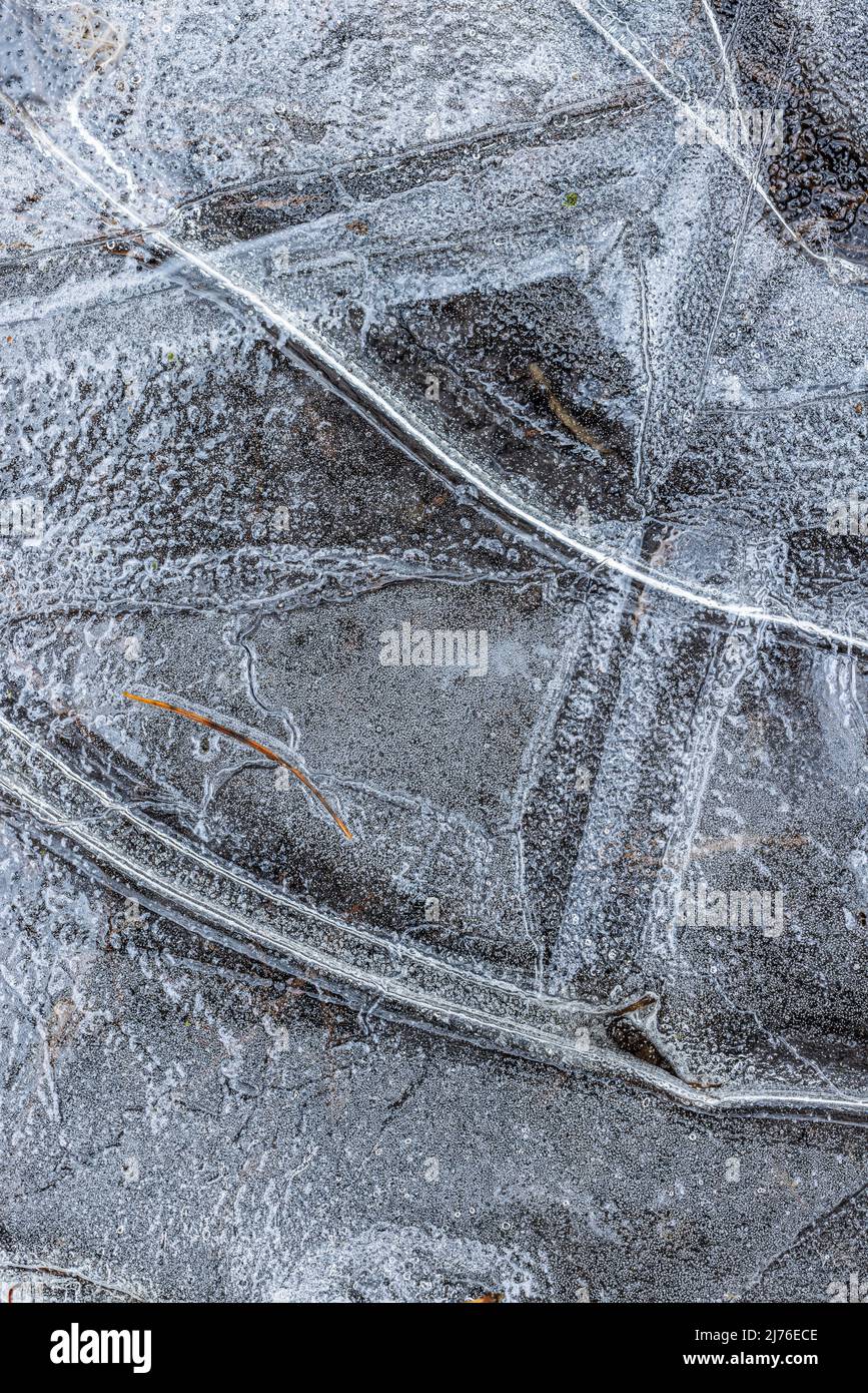 Ice surface with graphic characters on ice, background image Stock ...