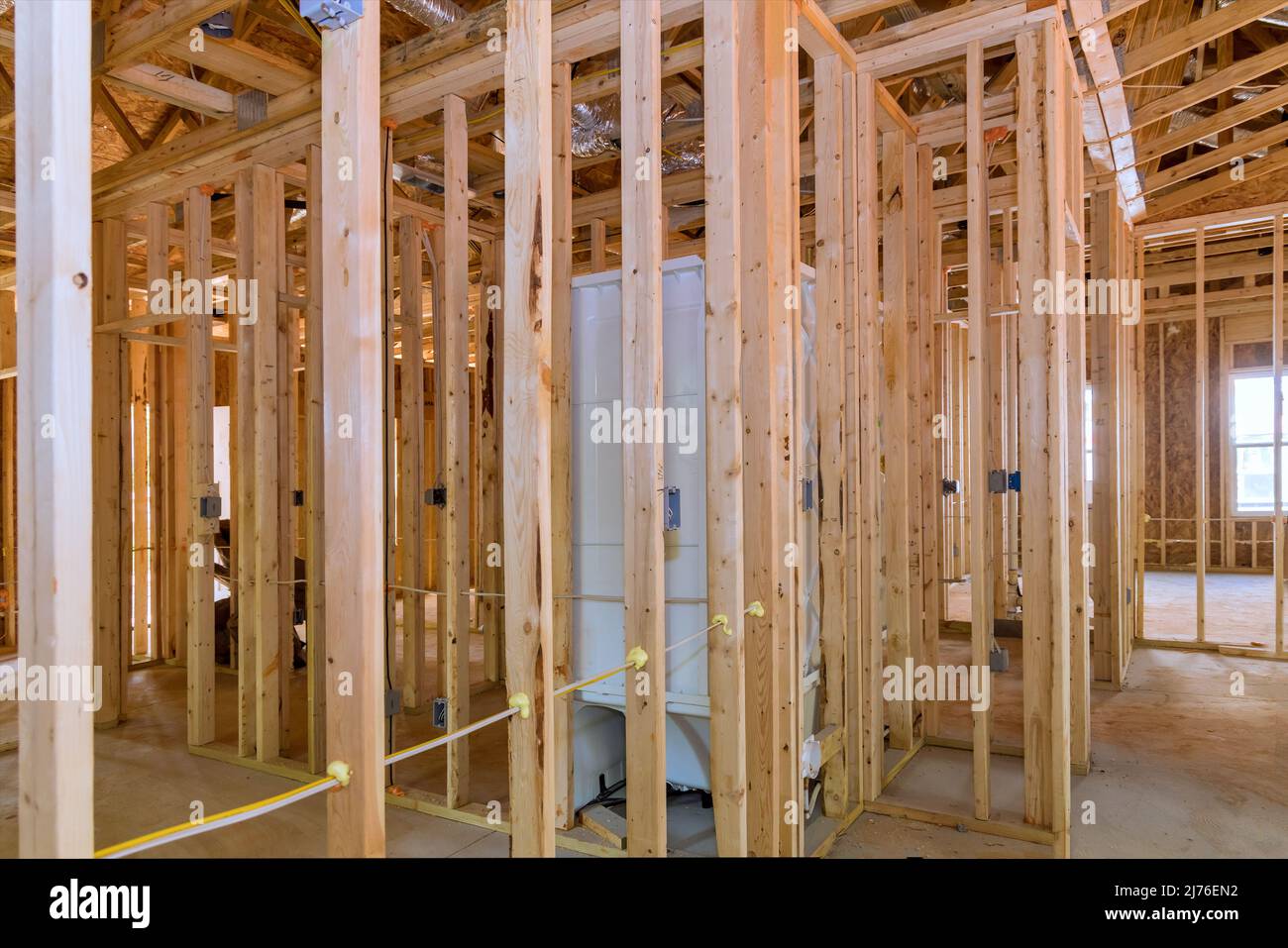 New home construction framing of a house Stock Photo - Alamy