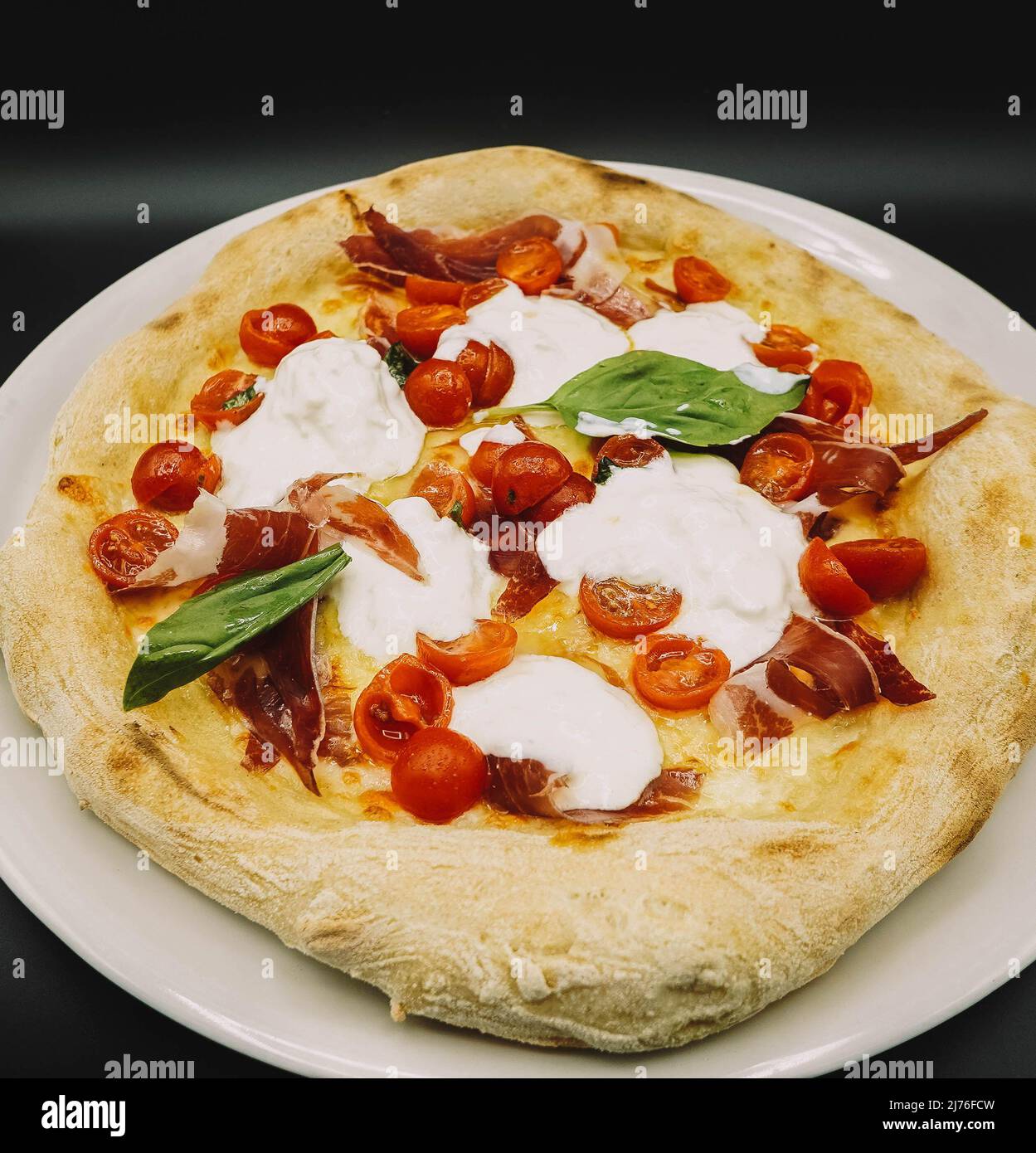 Homemade Neapolitan-style pizza Stock Photo - Alamy