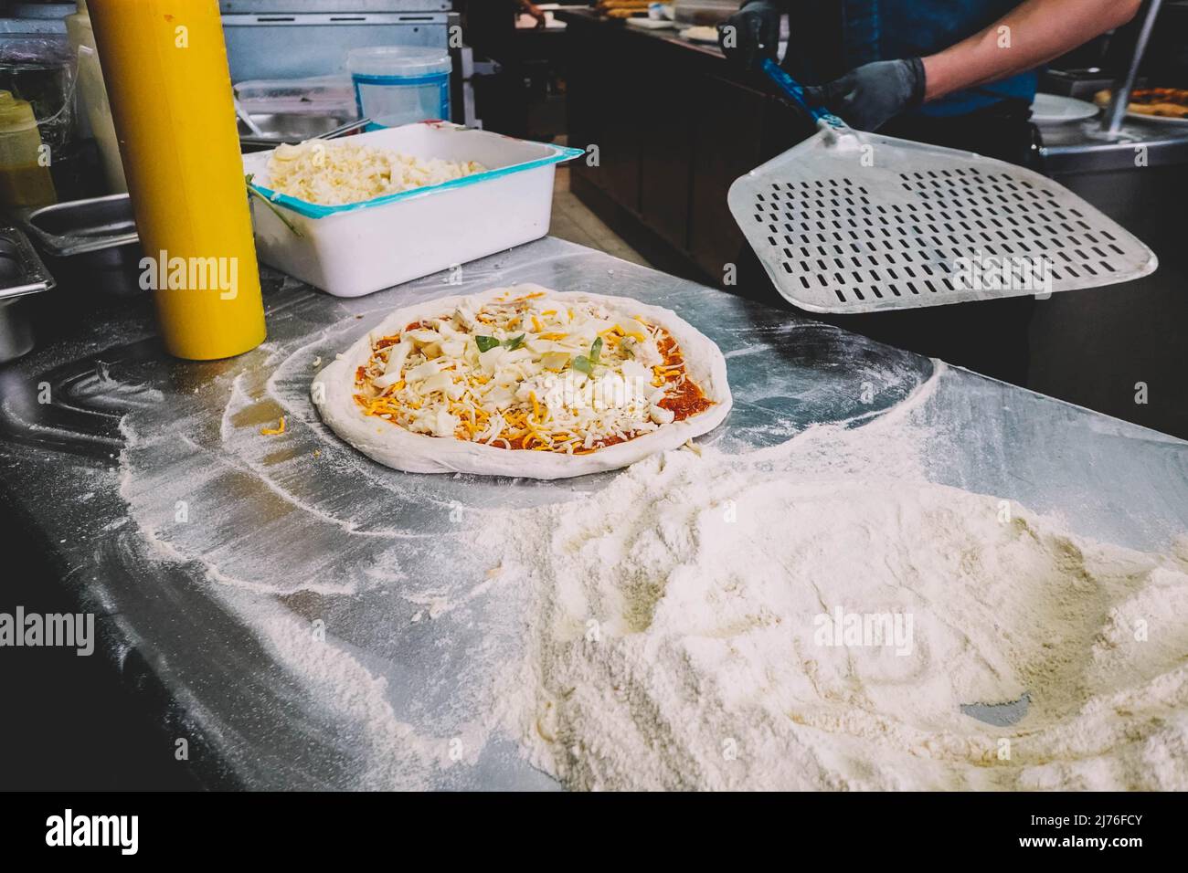 Homemade Neapolitan-style pizza Stock Photo - Alamy