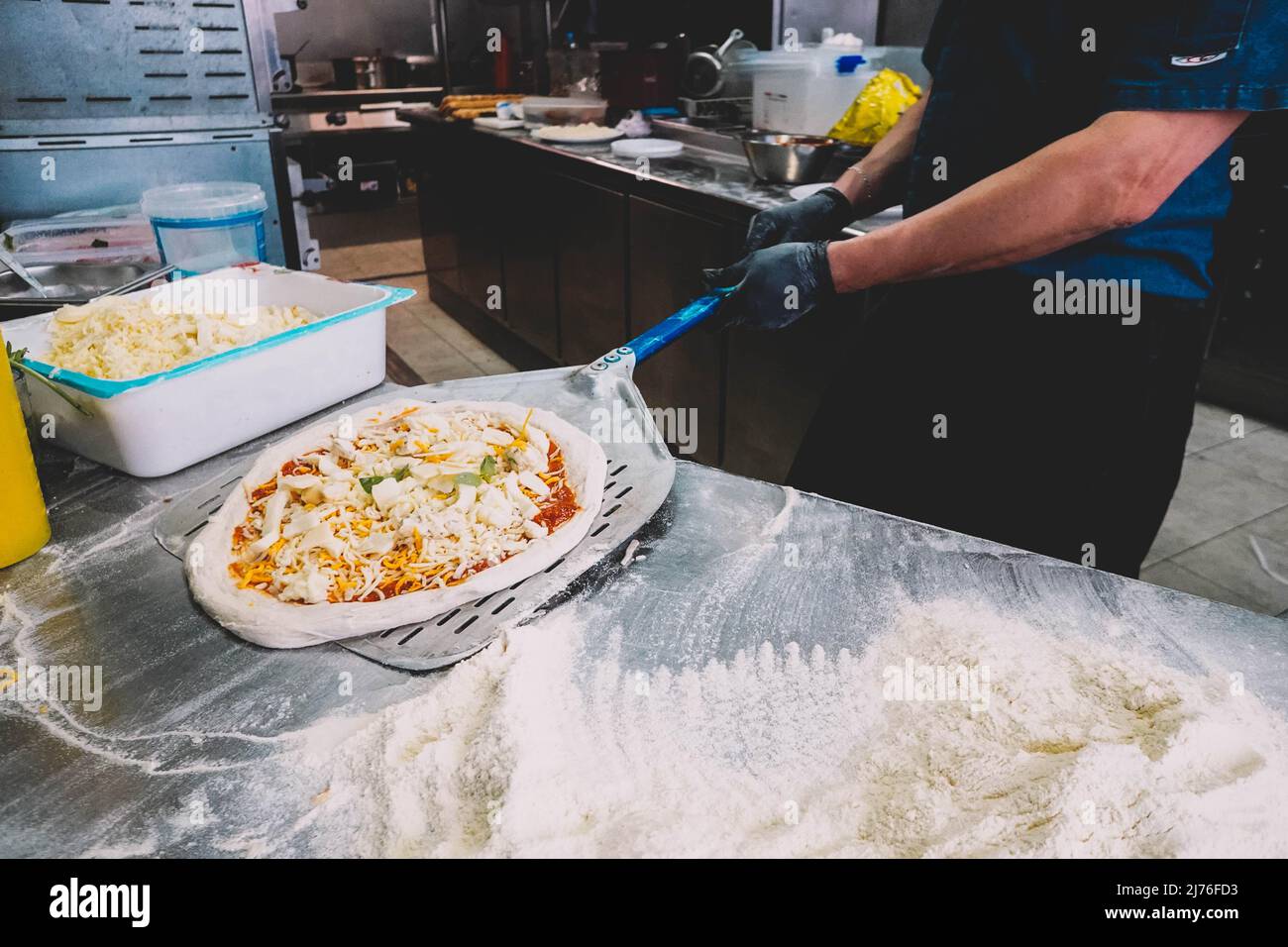 Homemade Neapolitan-style pizza Stock Photo - Alamy