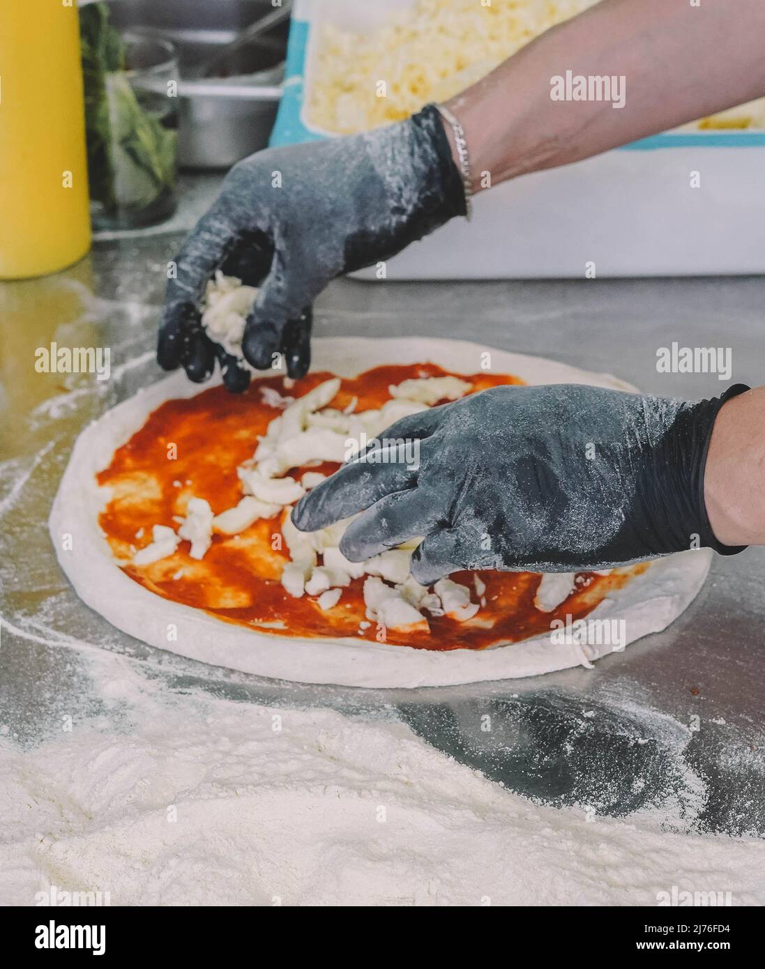 Homemade Neapolitan-style pizza Stock Photo - Alamy