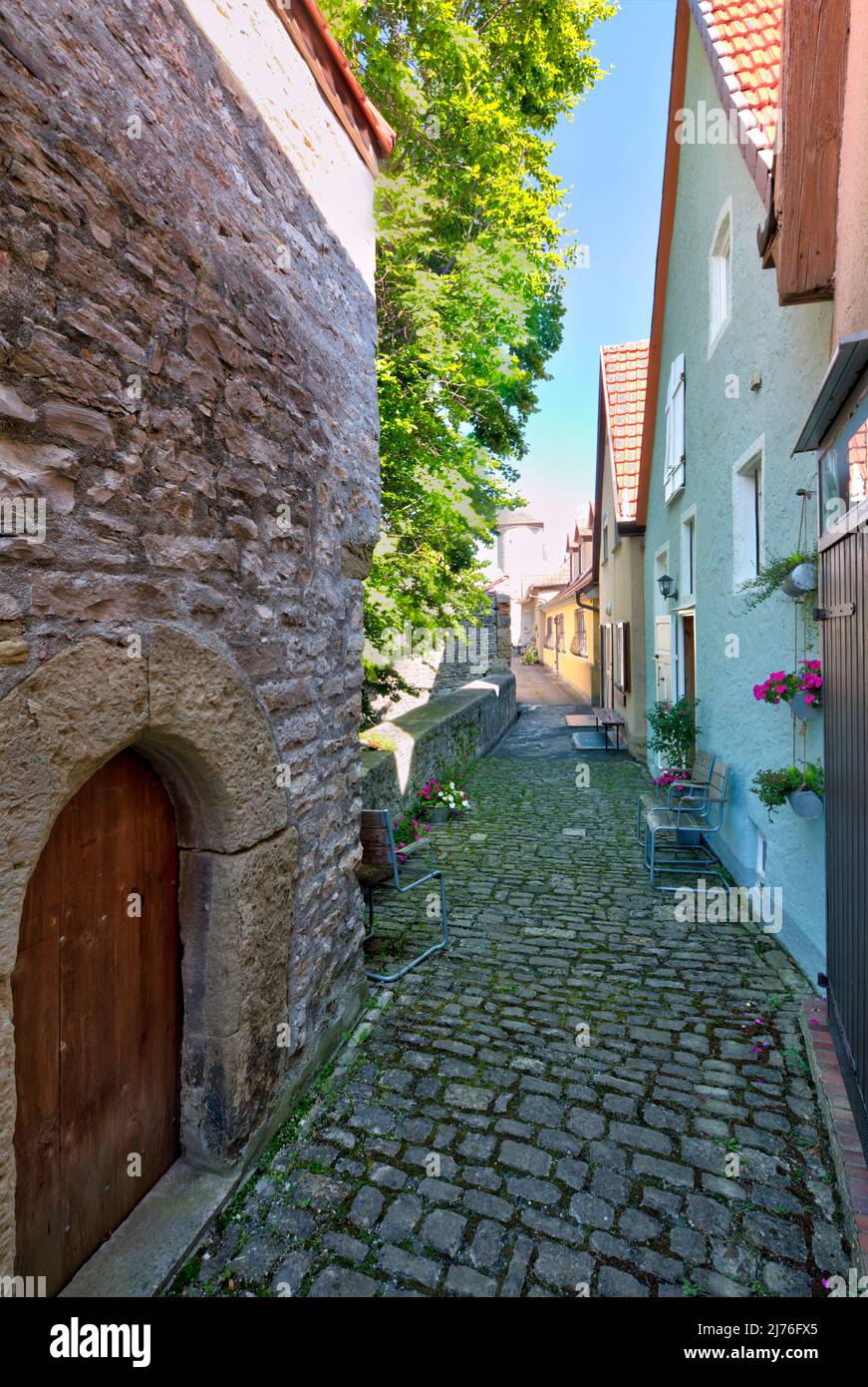 man tower, city wall, city fortification, house facade, town view ...