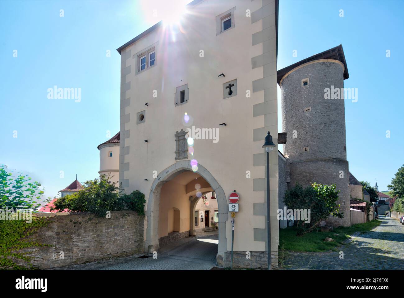 Falter gate, city gate, man tower, city wall, house facade, town view ...