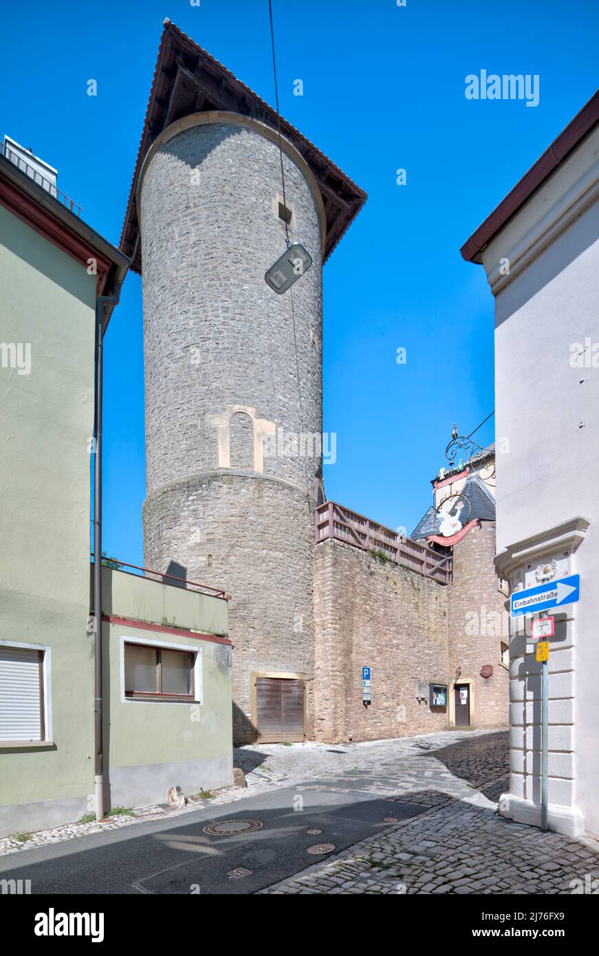 Men's tower, Falter gate, city gate, city wall, house facade, village ...