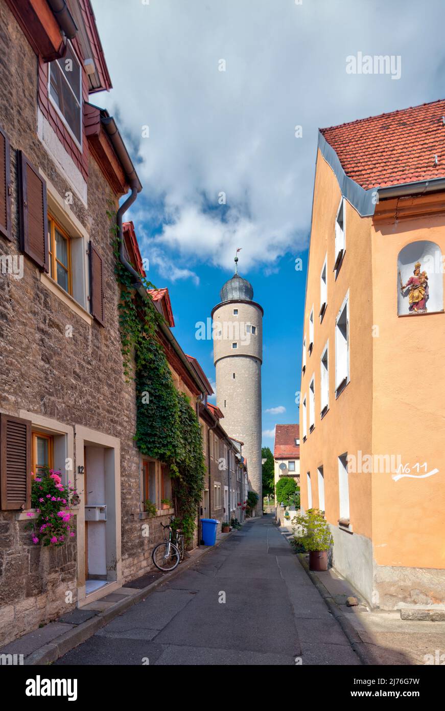 Pigeon tower, house facade, alley, flower decoration, village view ...