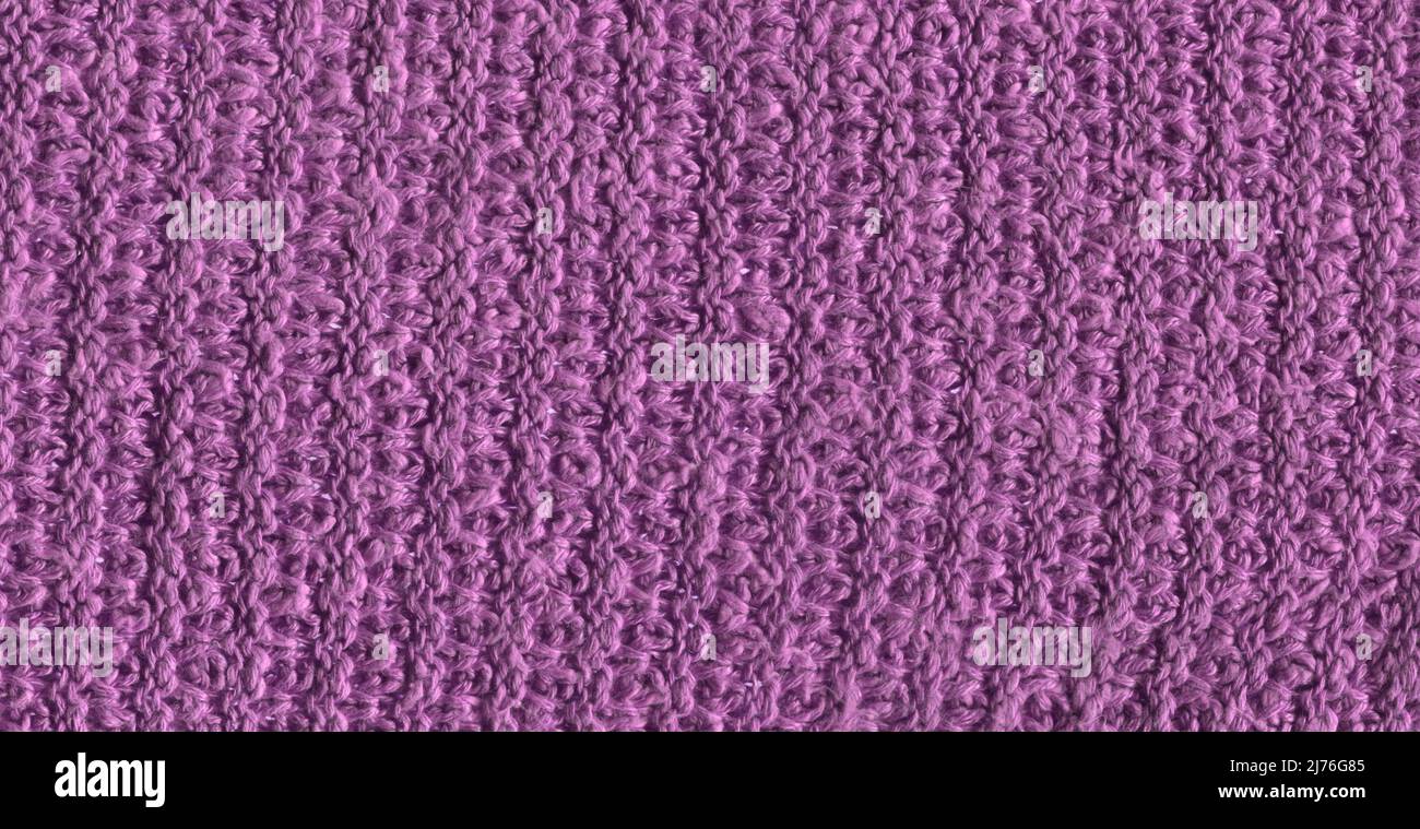 Magneta knitted background with copy space. Fabric purple lavender ...