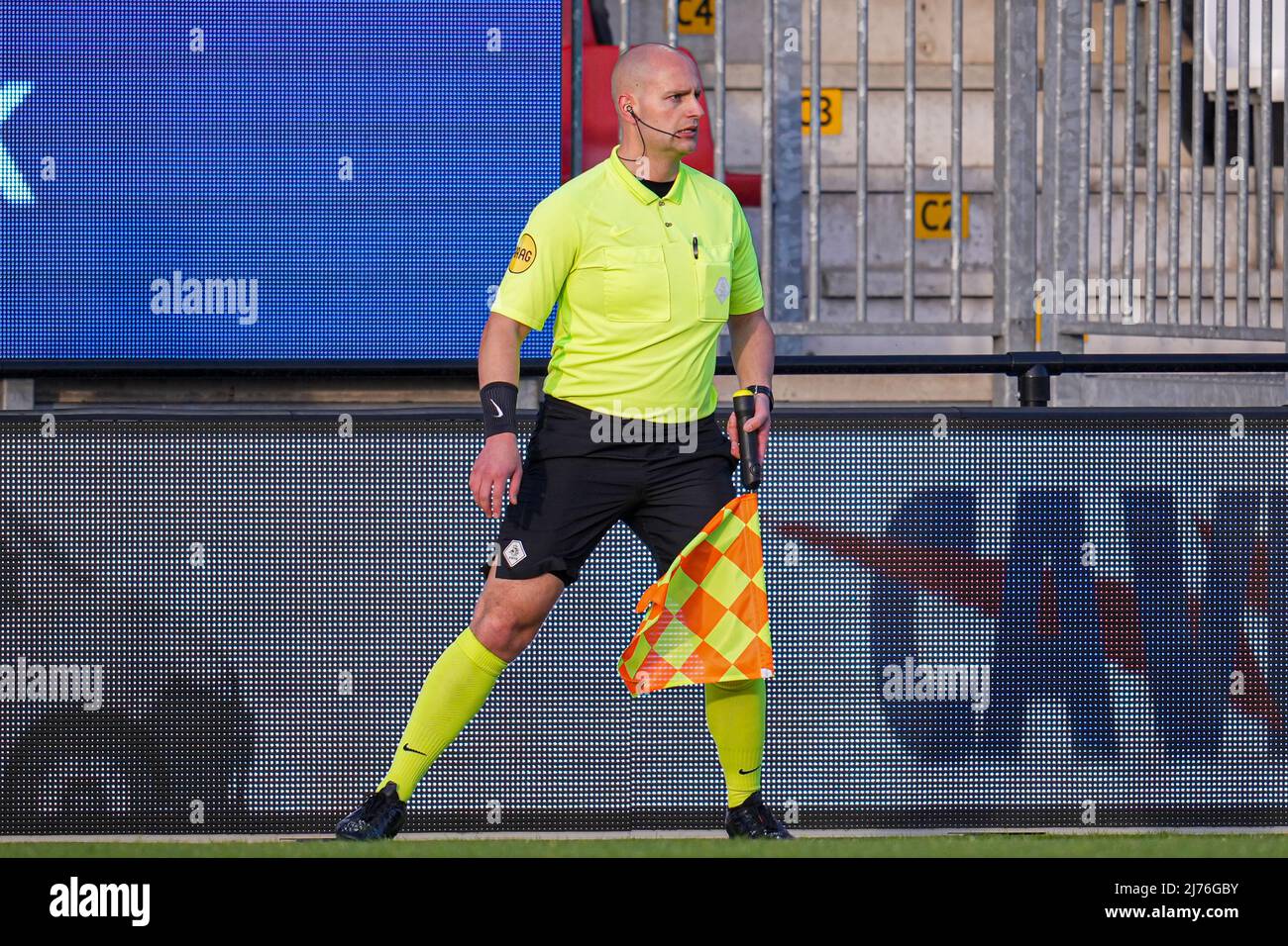 ALMERE, NETHERLANDS - MAY 6: assistant referee Thomas Krijt during the ...