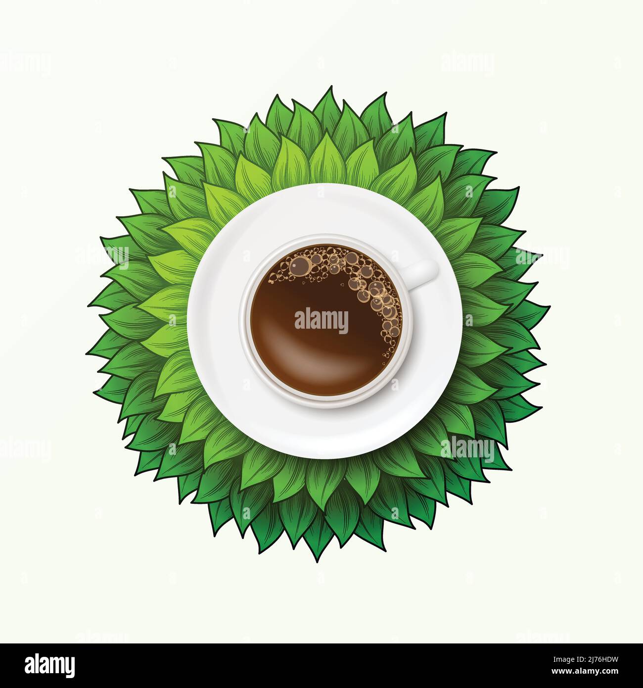 Green grass coffee cup background Stock Vector Image & Art - Alamy