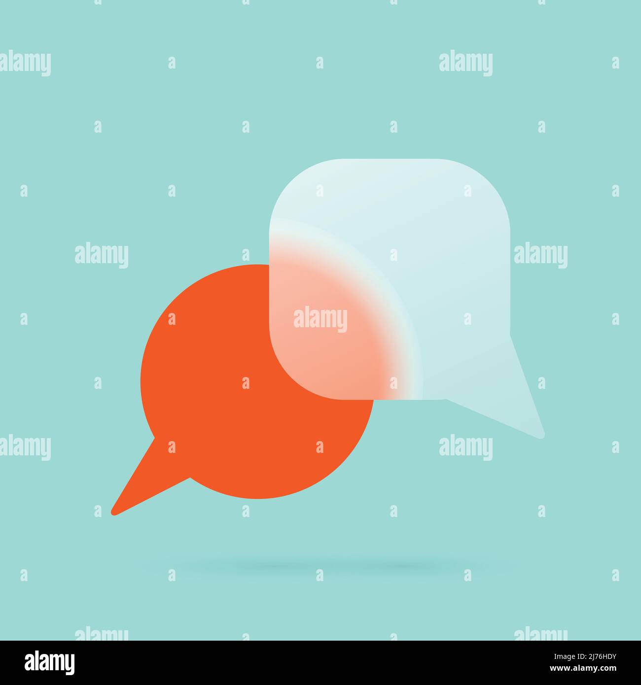Red and transparent speech bubbles Stock Vector Image & Art - Alamy
