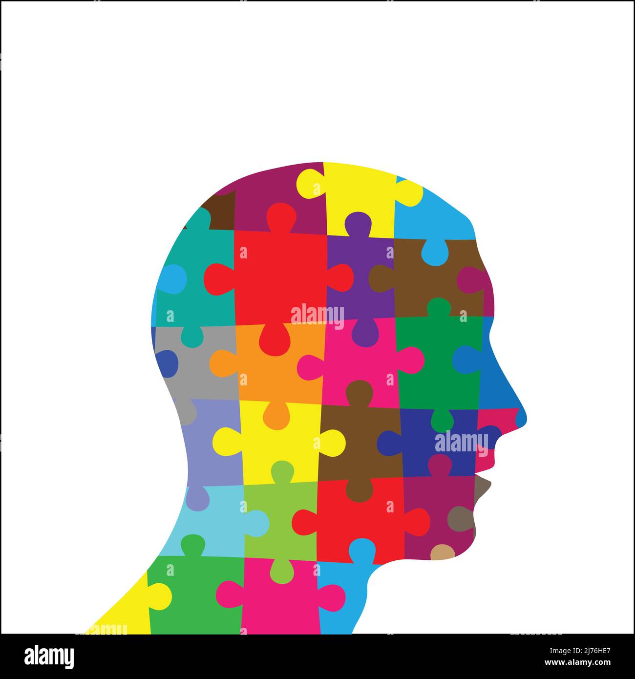 Brain puzzle solution human Stock Vector Images - Alamy