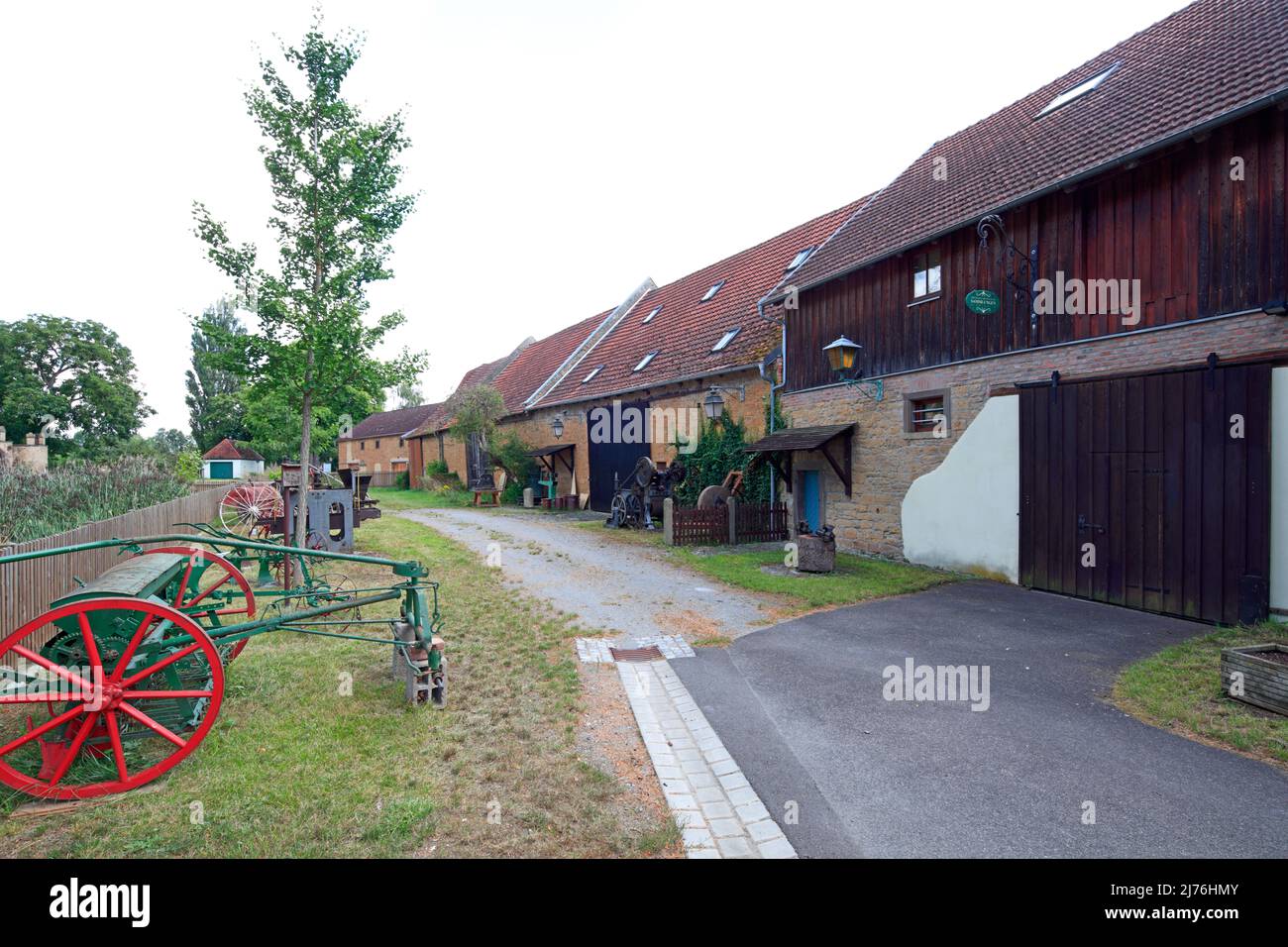 Castle barn, local history collection, house facade, village view ...