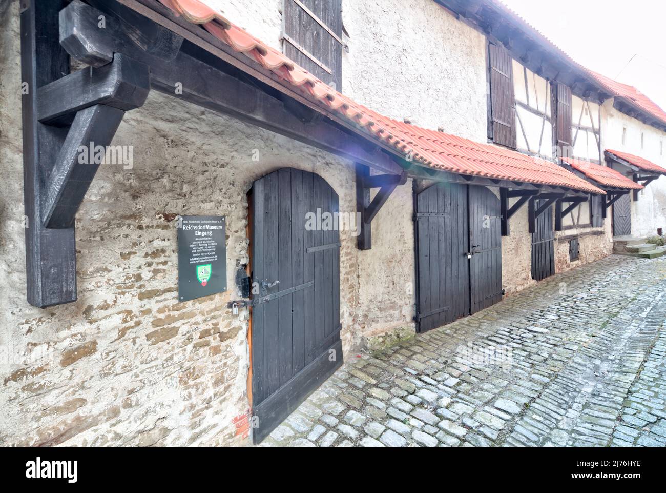 Church castle, gaden, storehouses, ReichsdorfMuseum, gaden complex ...