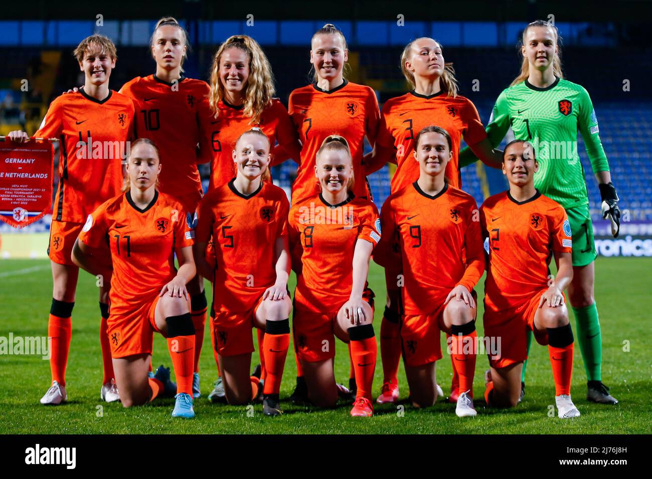 SARAJEVO, BOSNIA-HERZEGOVINA - MAY 6: Team Netherlands with:, FR ...