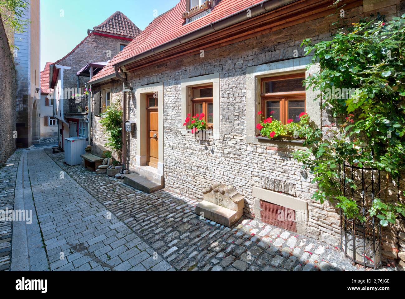 Upper gate, gate tower, city wall, city fortification, Mainbernheim ...