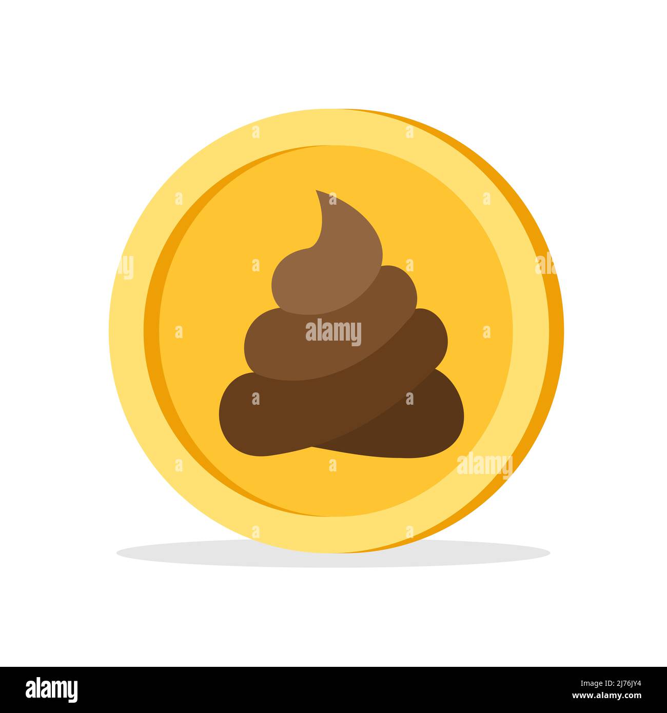 Shitcoin - coin with symbol of shit, excrement, feces and turd ...