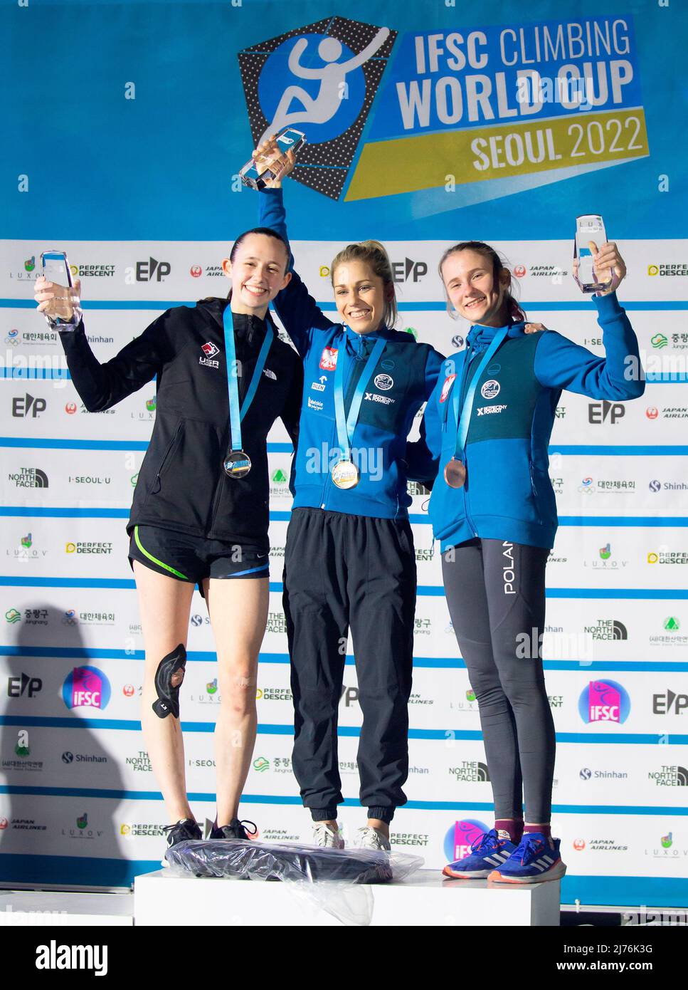 Seoul, South Korea. 6th May 2022. (L-R) Emma Hunt (USA), Aleksandra ...