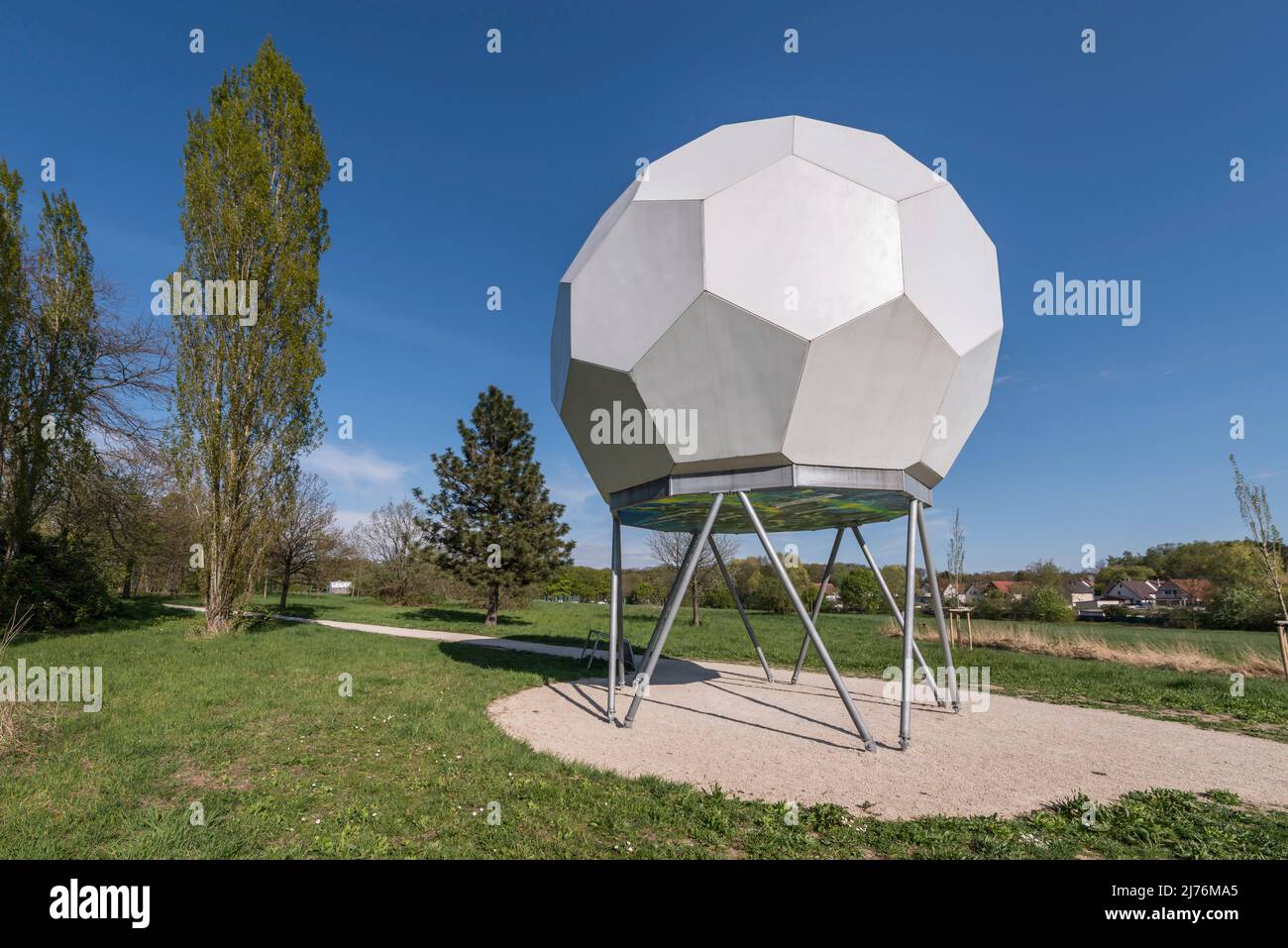 Station radome weather radar in the weather park hi-res stock ...