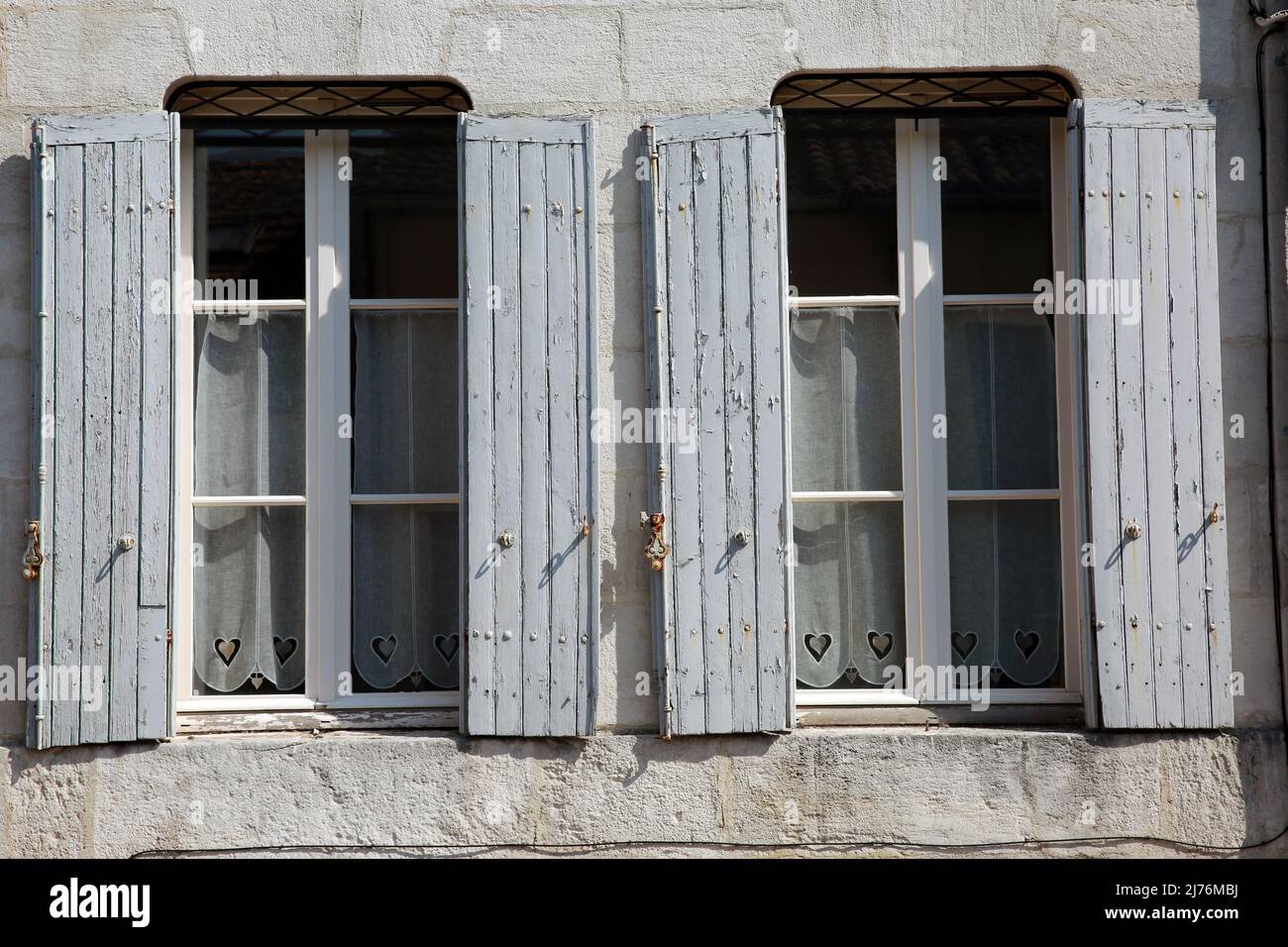 A pair of windows and shutters, France Stock Photo - Alamy