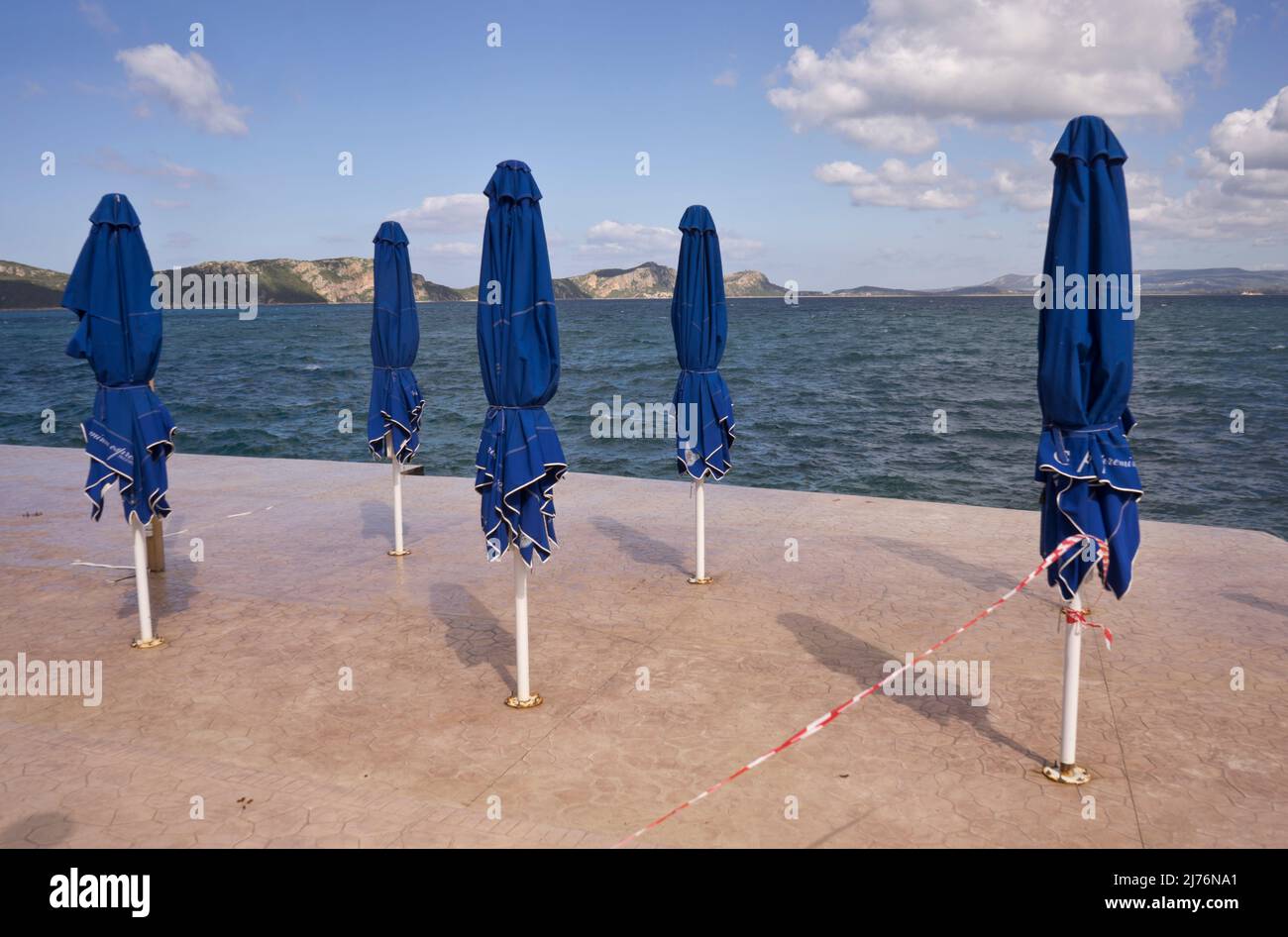 Views of the harbour in Pylos, historically also known as Navarino ...