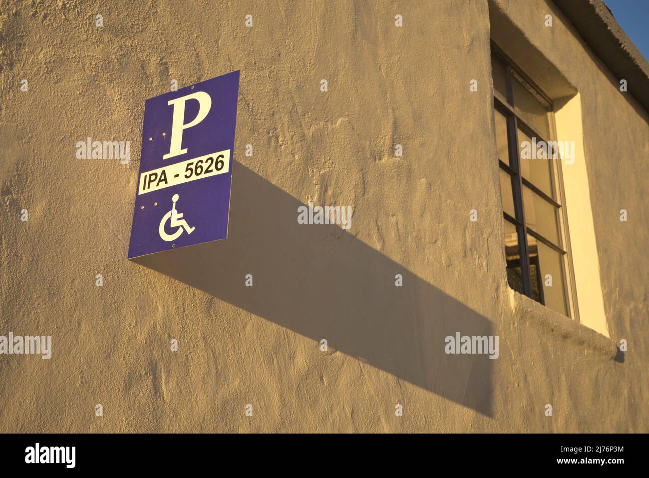 Disable accessible parking space sign in Pylos, historically also known ...
