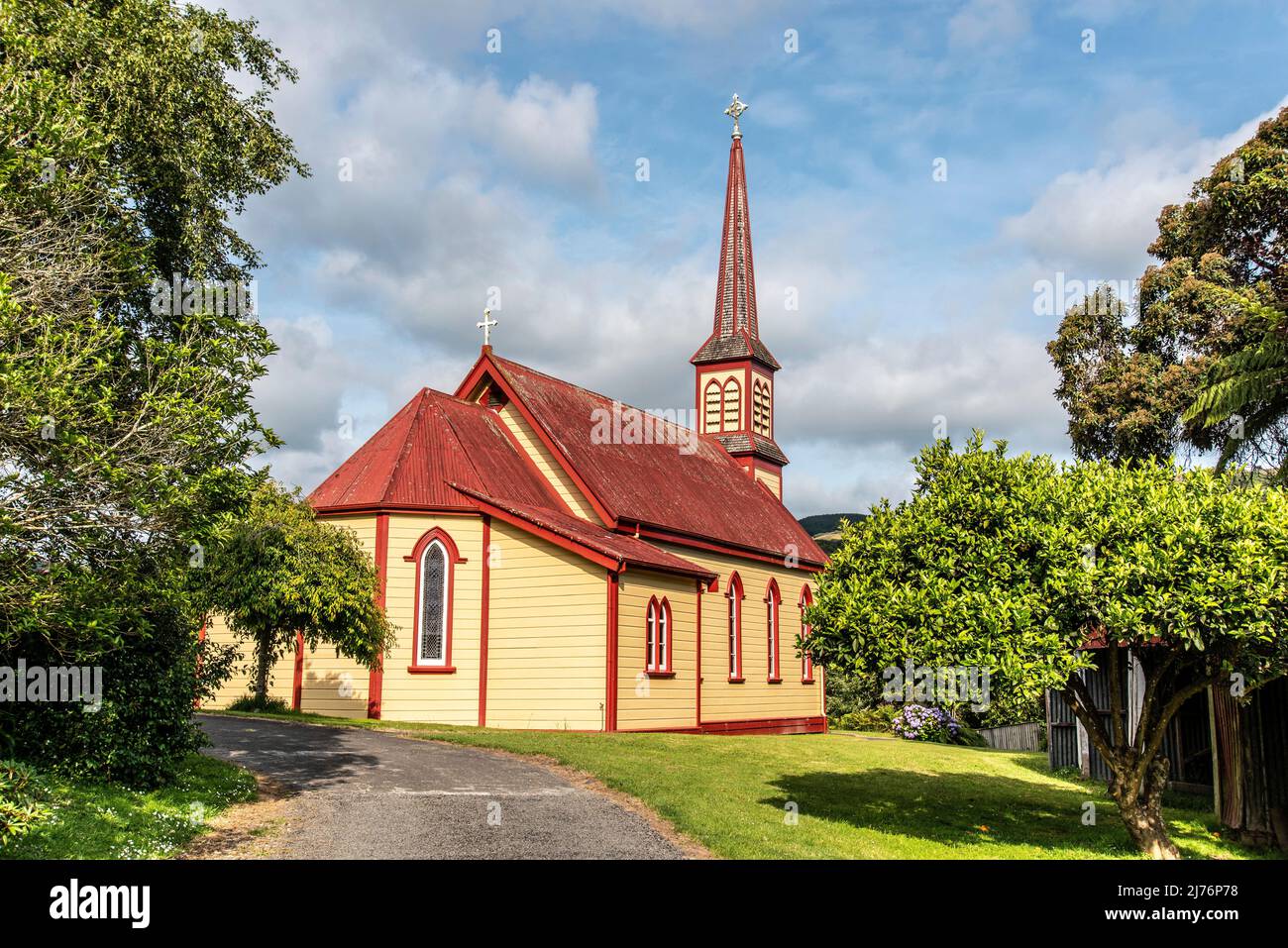 St. Joseph's church in Jerusalem, Whanganui district of New Zealand ...