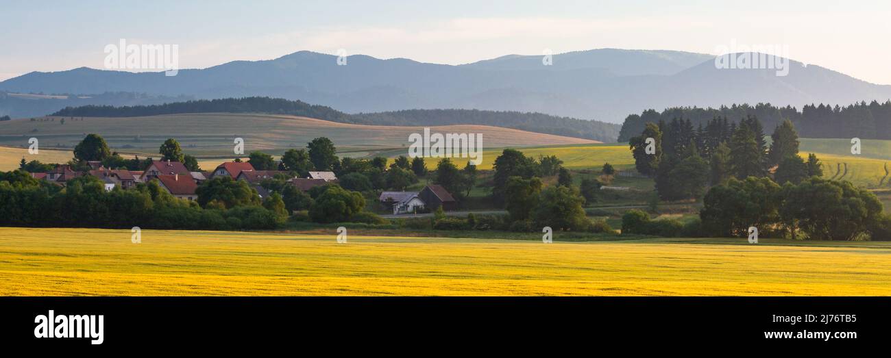 Ondrasova village and Mala Fatra mountains in northern Slovakia Stock ...