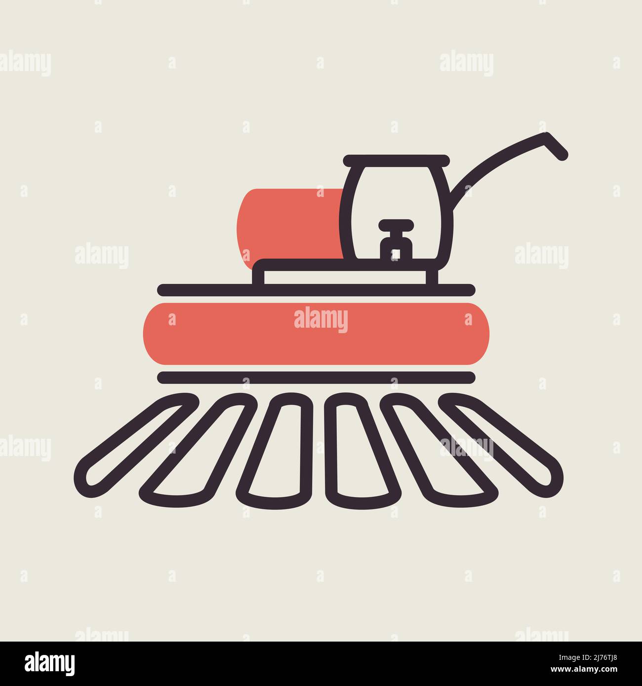 Combine harvester isolated icon. Agriculture sign. Graph symbol for ...