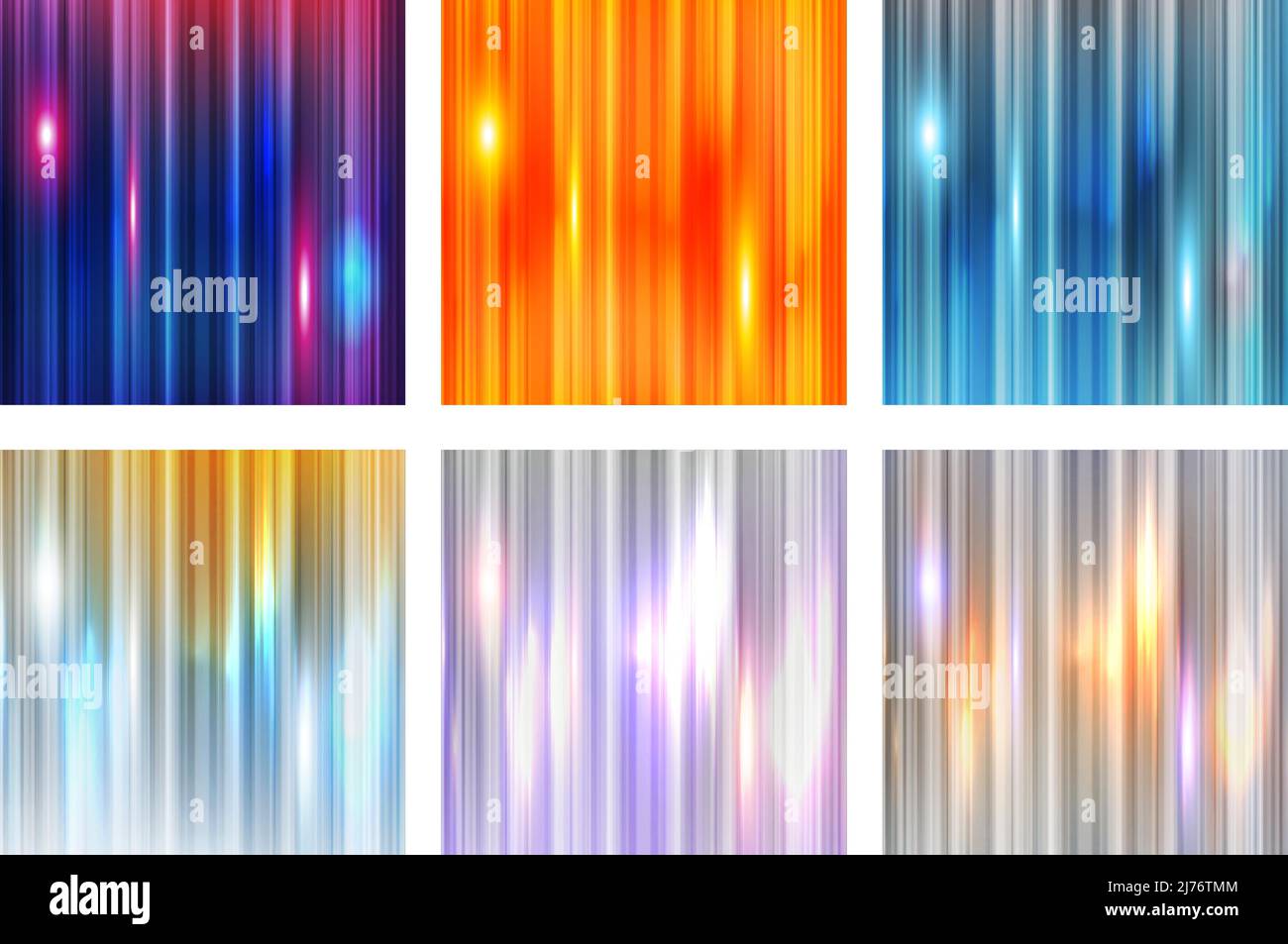 Abstract Vertical Striped Glowing Wallpaper Background Set Stock Vector ...