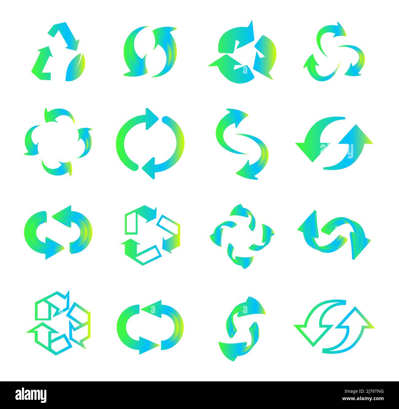 Various Arrow Recycle Icons Set Stock Vector Image & Art - Alamy