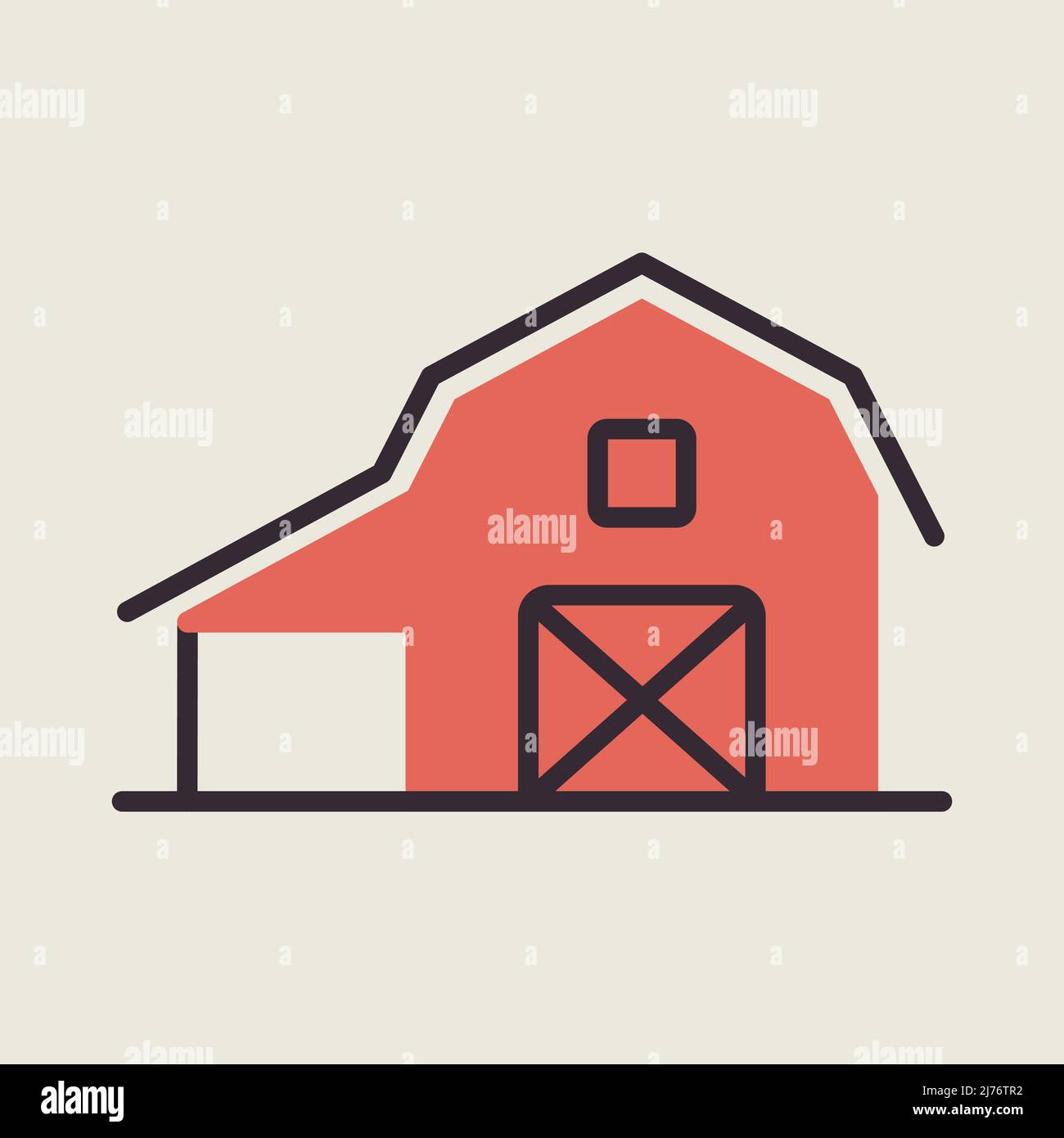 Barn isolated icon. Farm animal sign. Graph symbol for your web site ...