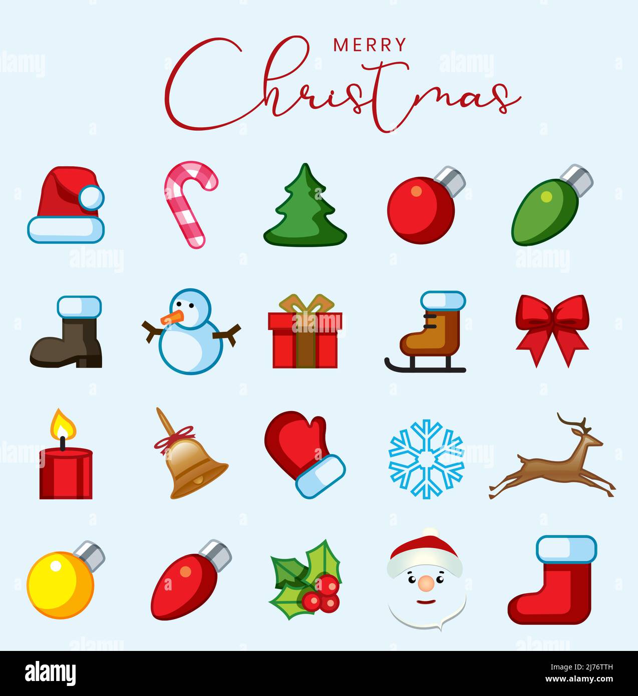 Funny santa claus merry christmas happy new year celebration snowman ...