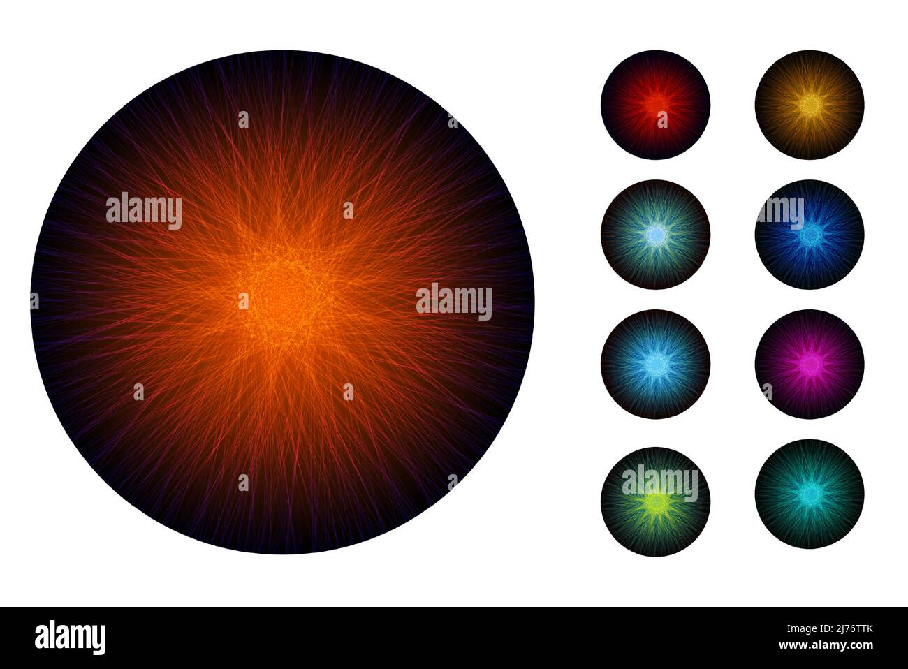 Rounded Line Web Eye Iris Design Elements Set Stock Vector Image & Art ...