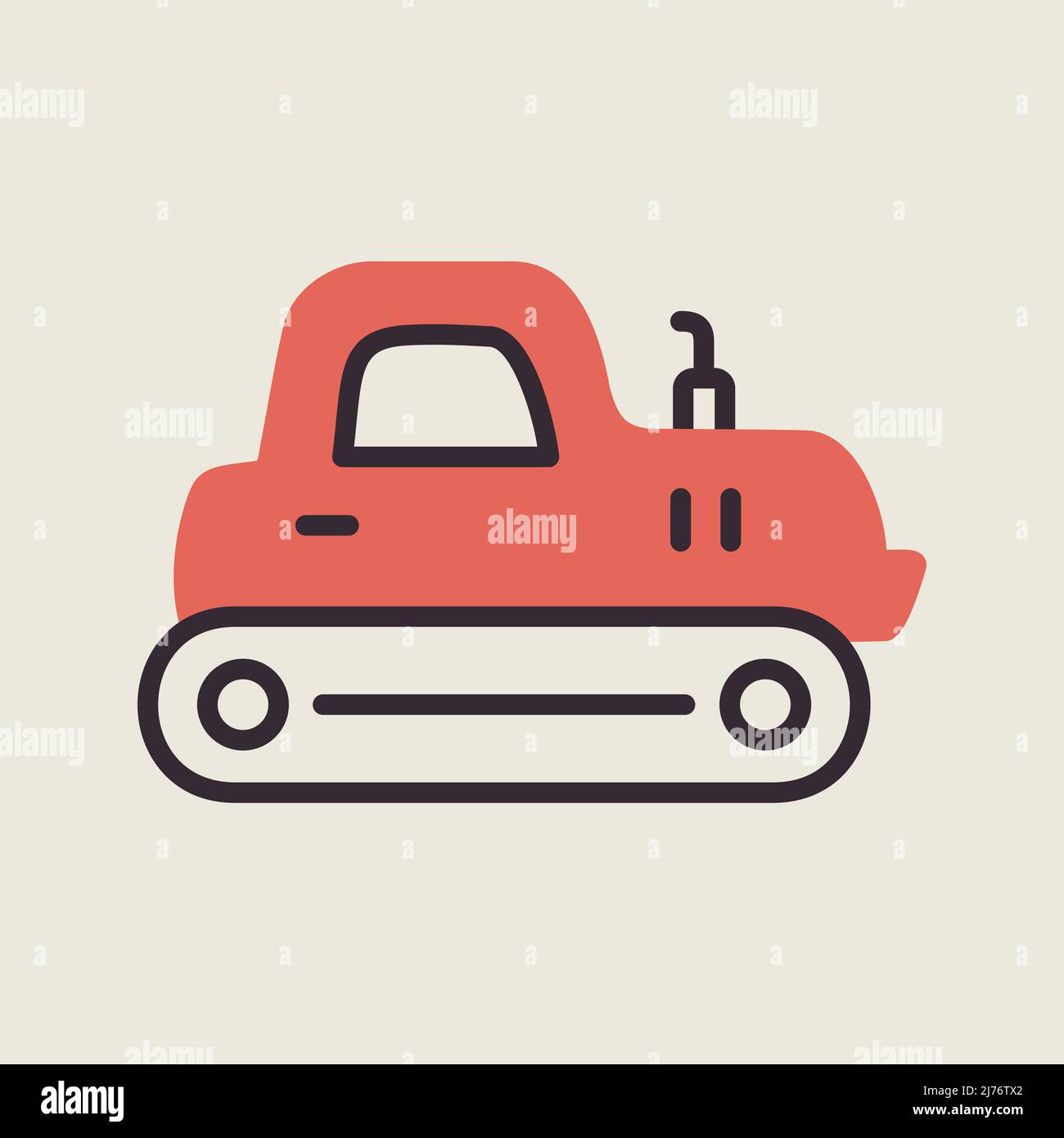 Tractor crawler icon. Agriculture sign. Graph symbol for your web site ...