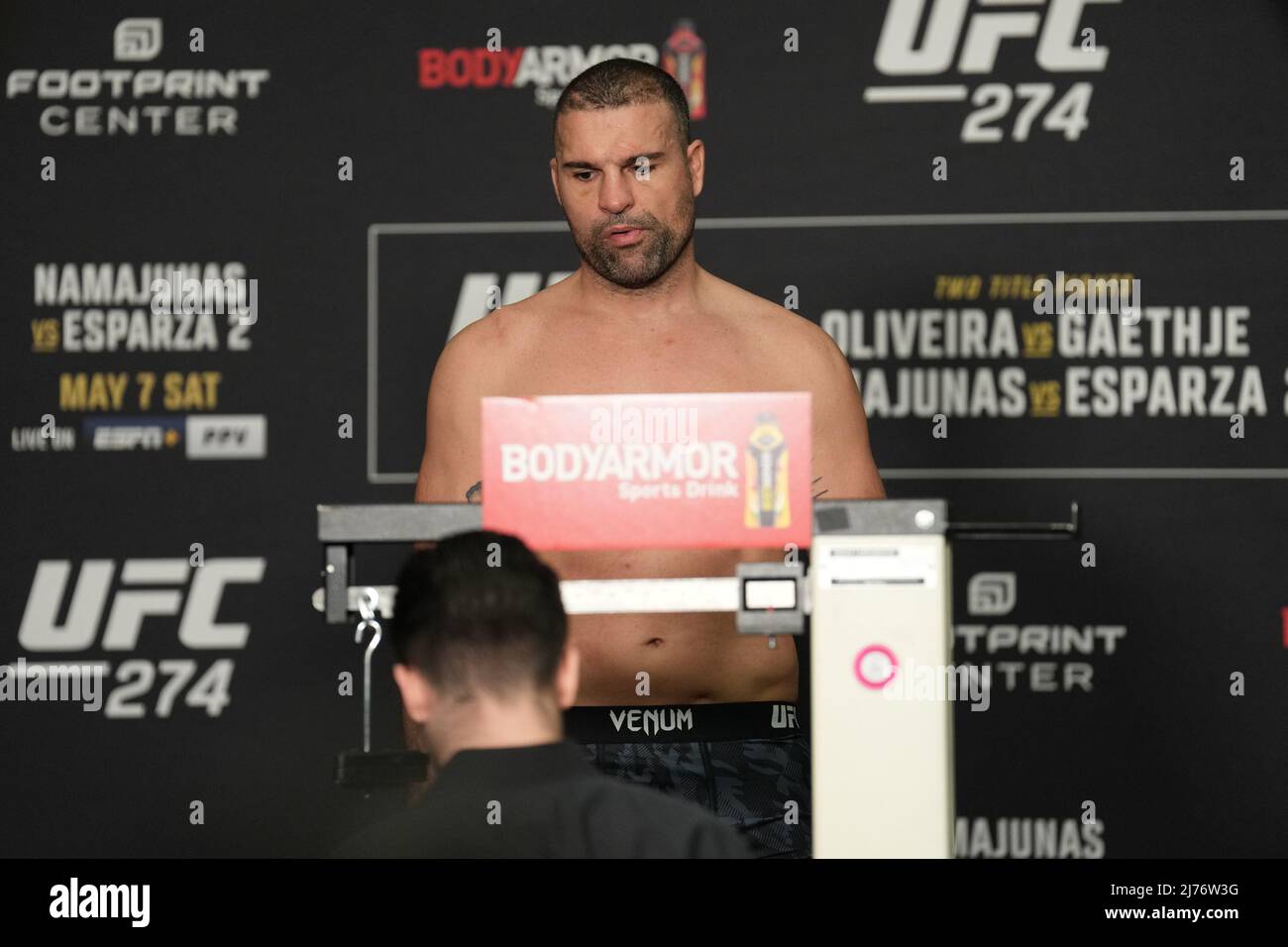PHOENIX, AZ - May 6: Maurício Rua steps on the scale at Hyatt Regency ...