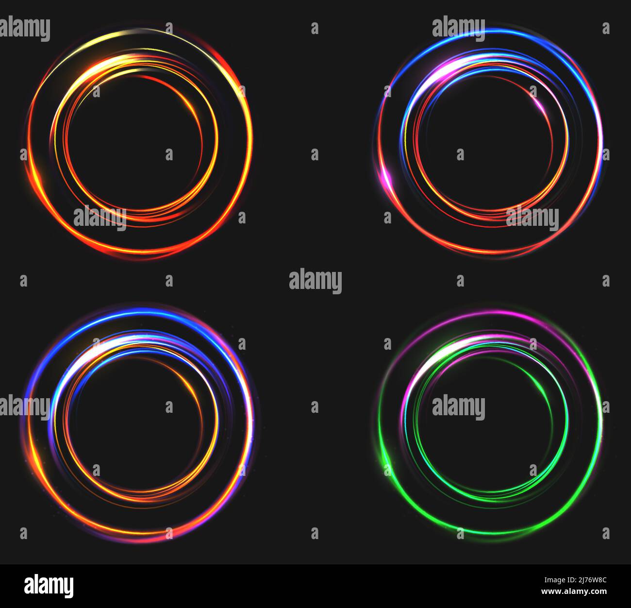 Colorful Glowing Shiny Circle Set Stock Vector Image & Art - Alamy