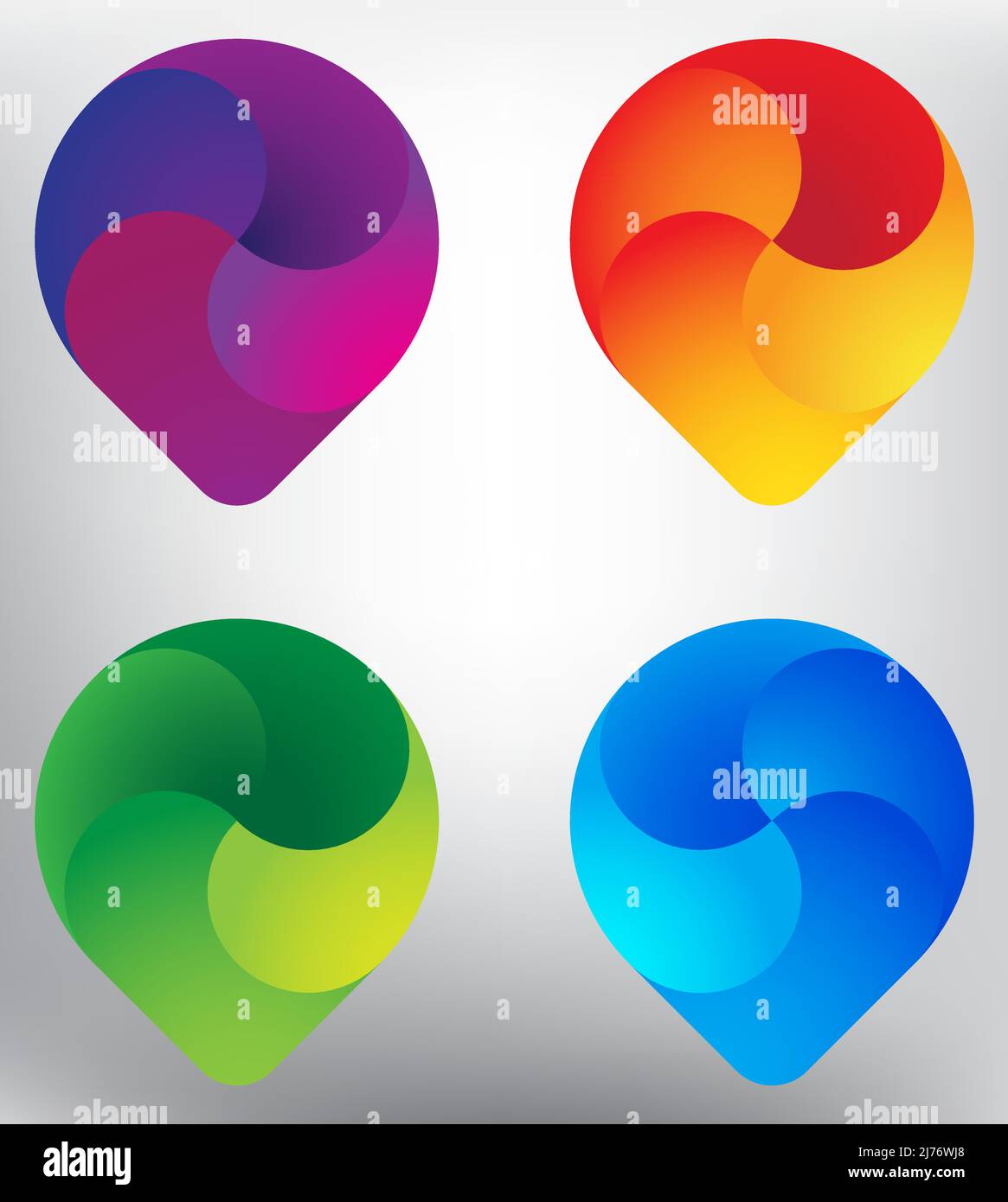 Colorful Map Legend Business Infographic Element Set Stock Vector Image ...