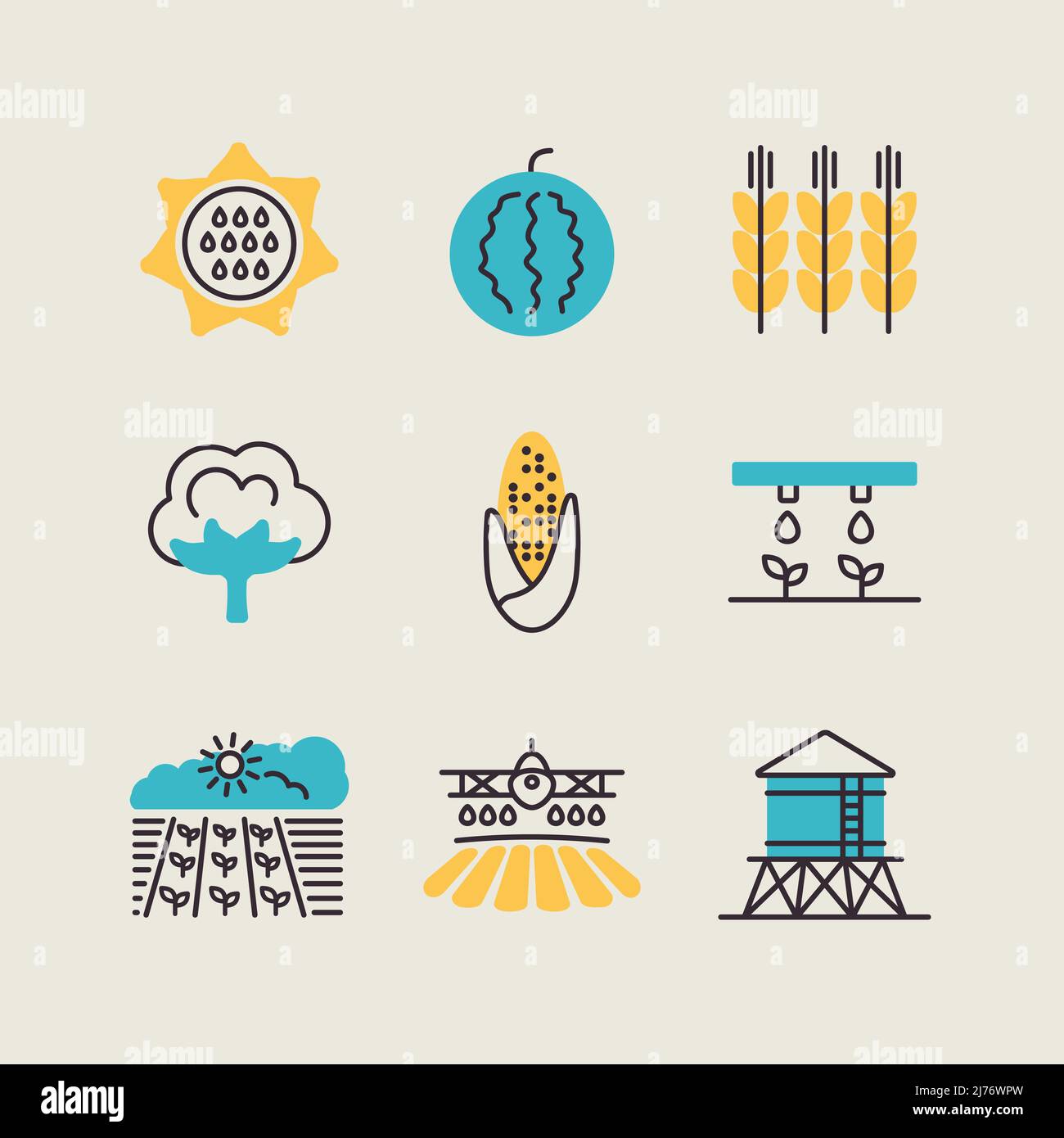 Farm Field icon. Agriculture sign. Graph symbol for your web site ...
