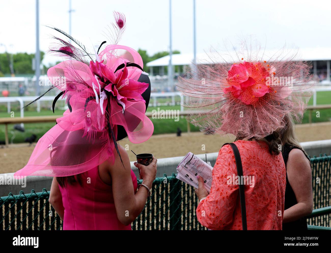 Horse racing fans show off their Oaks fashion attire as they prepare ...