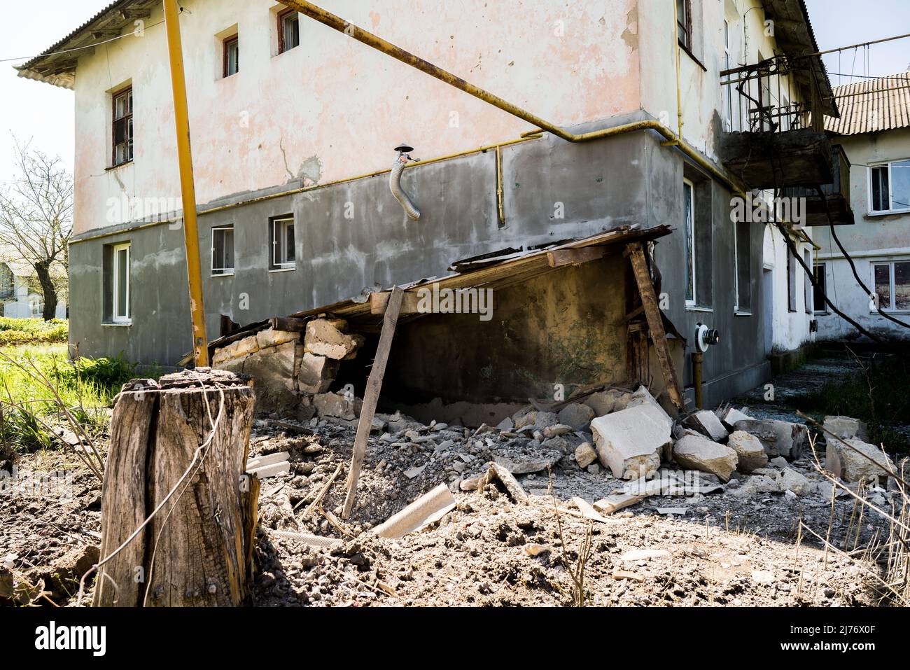 May 6, 2022, Luch, Mykolaiv's Oblast, Ukraine: Civilian building hit by ...