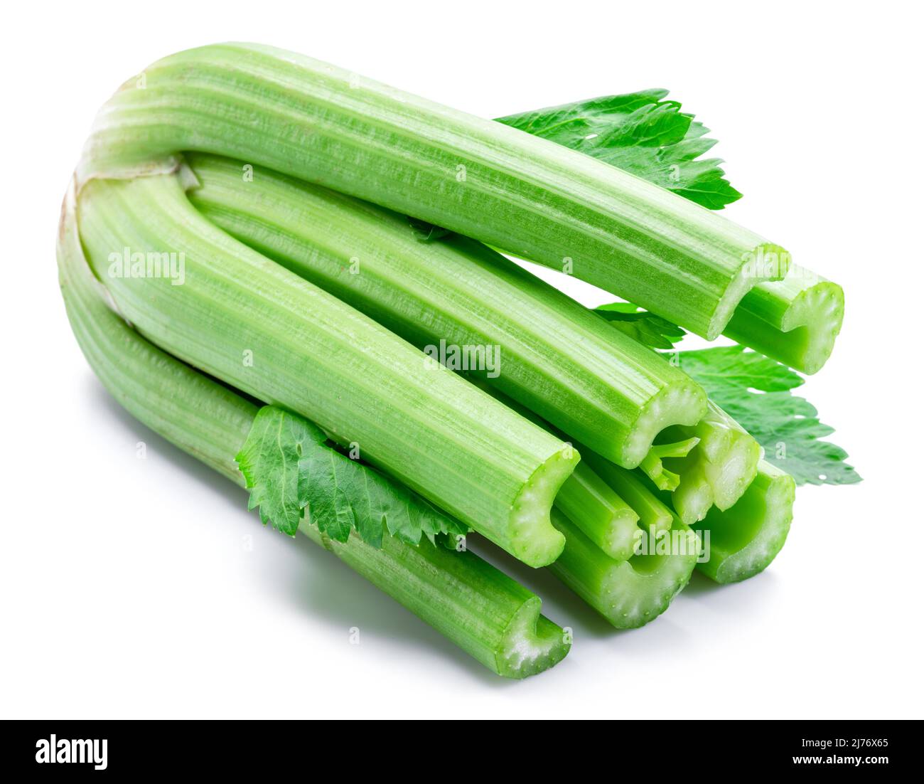 Fresh celery stalk isolated on white background Stock Photo - Alamy