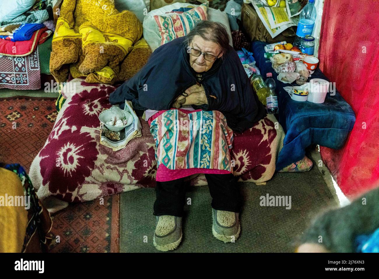 May 6, 2022, Luch, Mykolaiv's Oblast, Ukraine: Elderly ladies in the ...