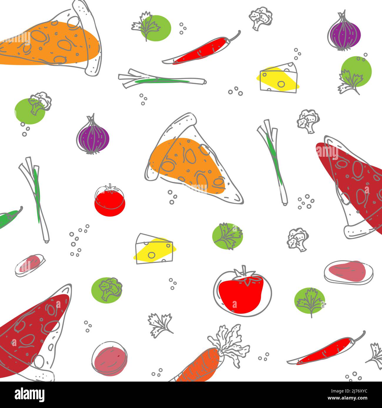 Seamless pattern cartoon broccoli Stock Vector Images - Alamy