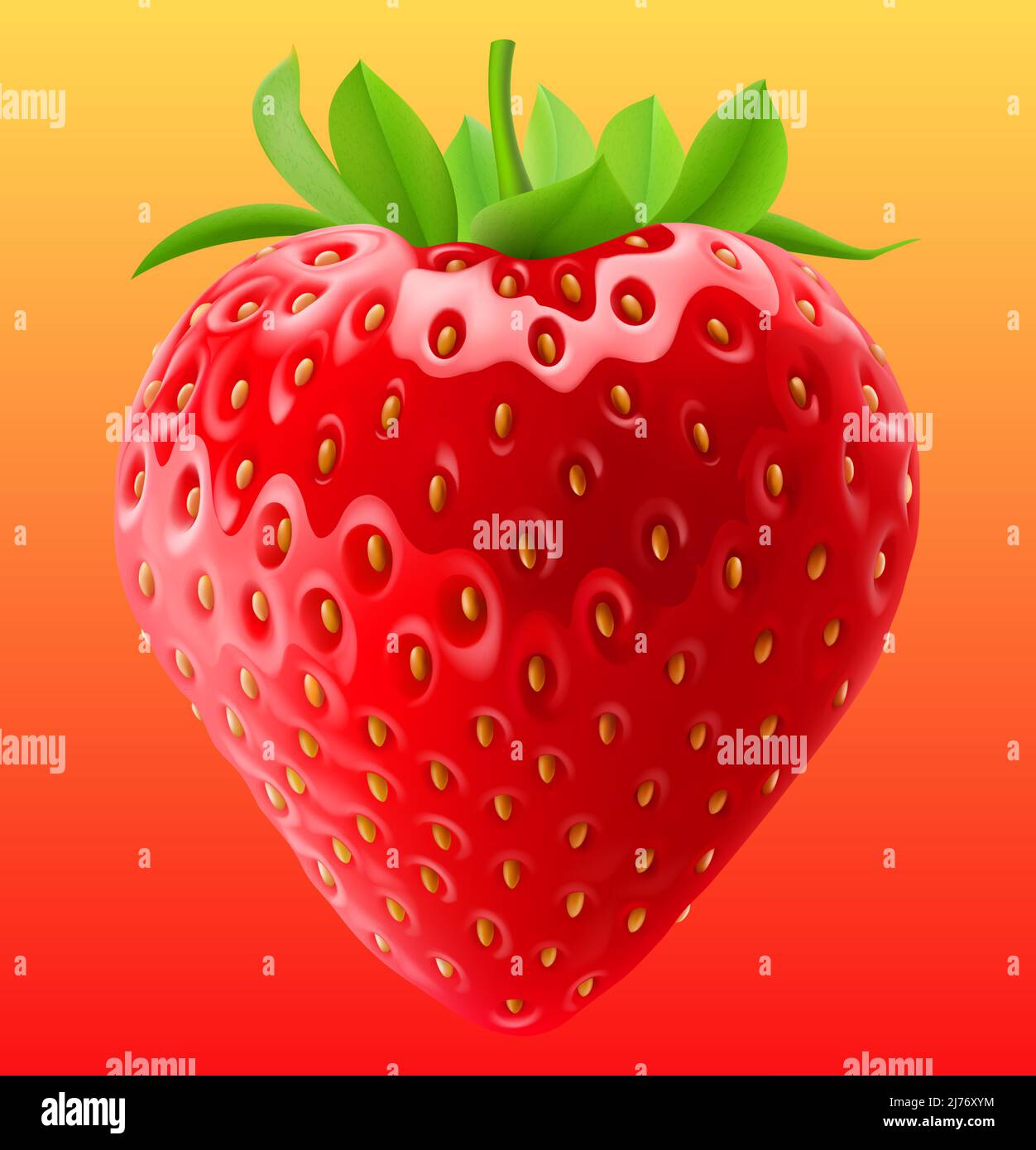 3D Realistic Fresh Juicy Strawberry Stock Vector Image & Art - Alamy