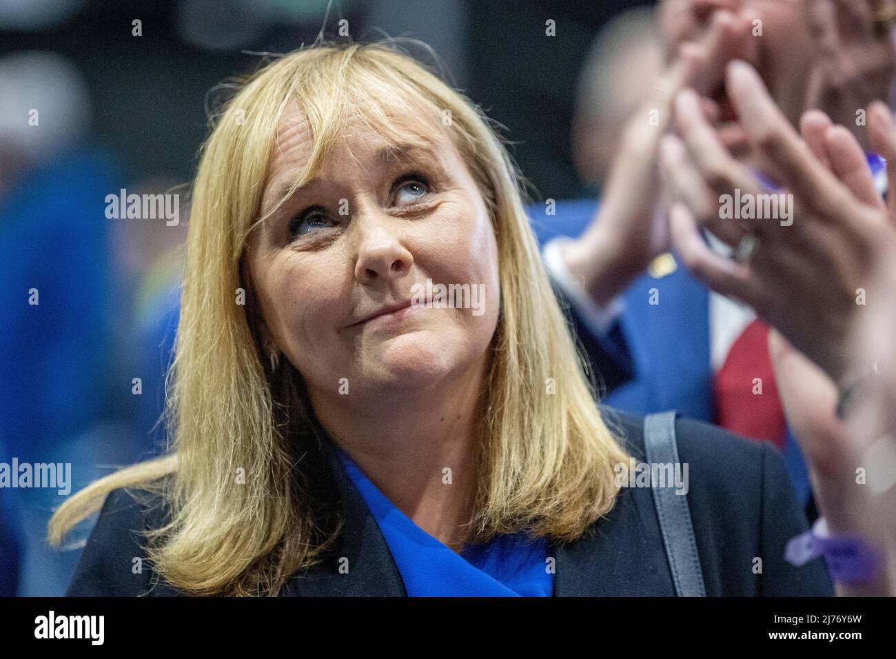 DUP's Michelle Mcllveen looks up to the ceiling at the Titanic ...