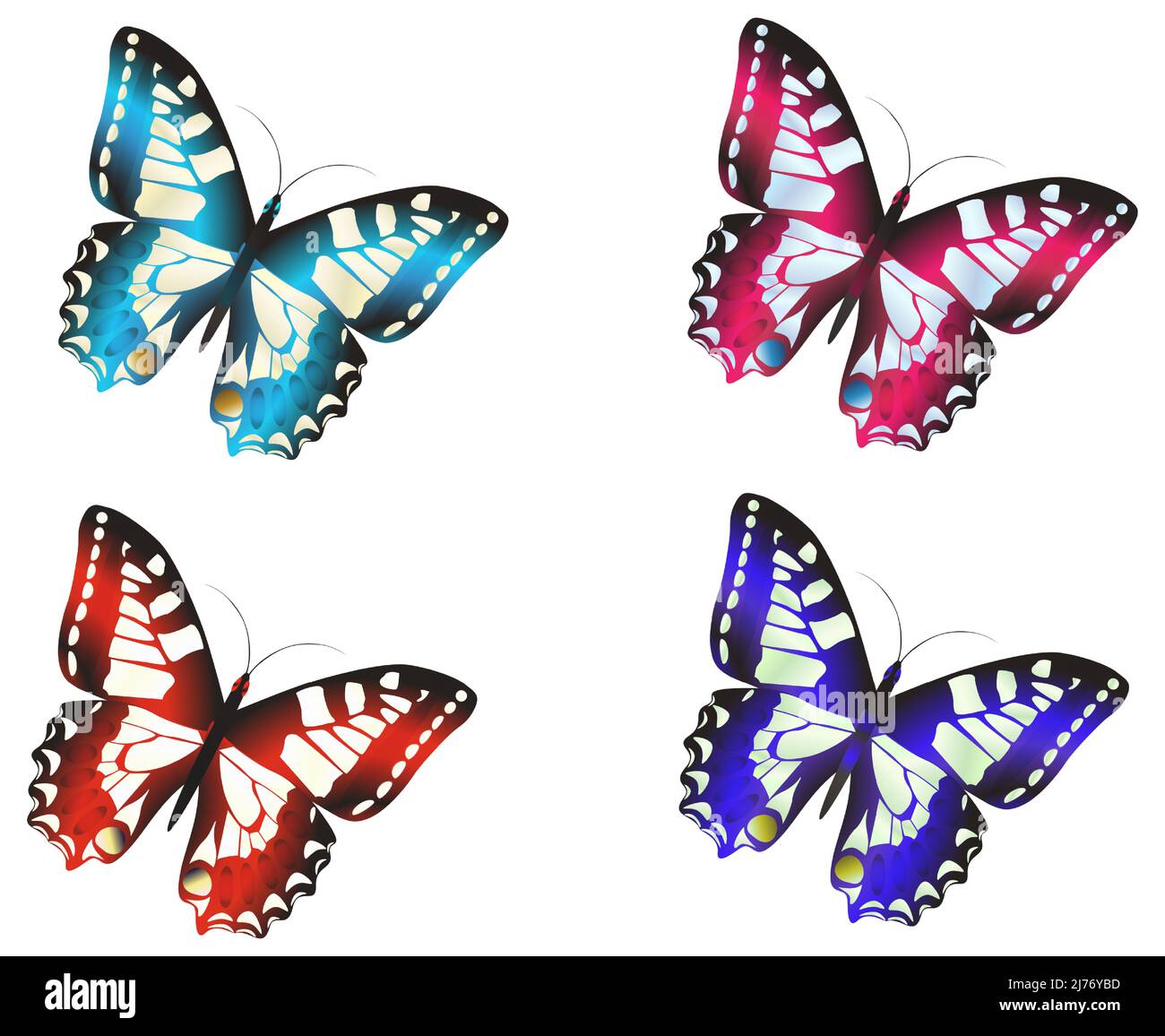 Gradient butterfly design Stock Vector Images - Alamy