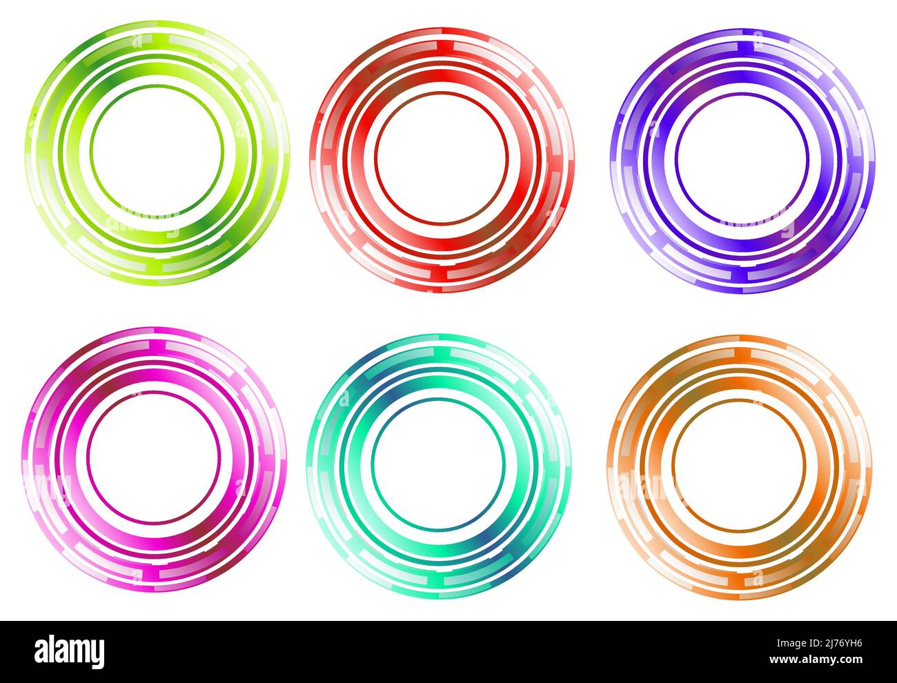 Colorful Circle Technology Infographic Decoration Element Set Stock ...