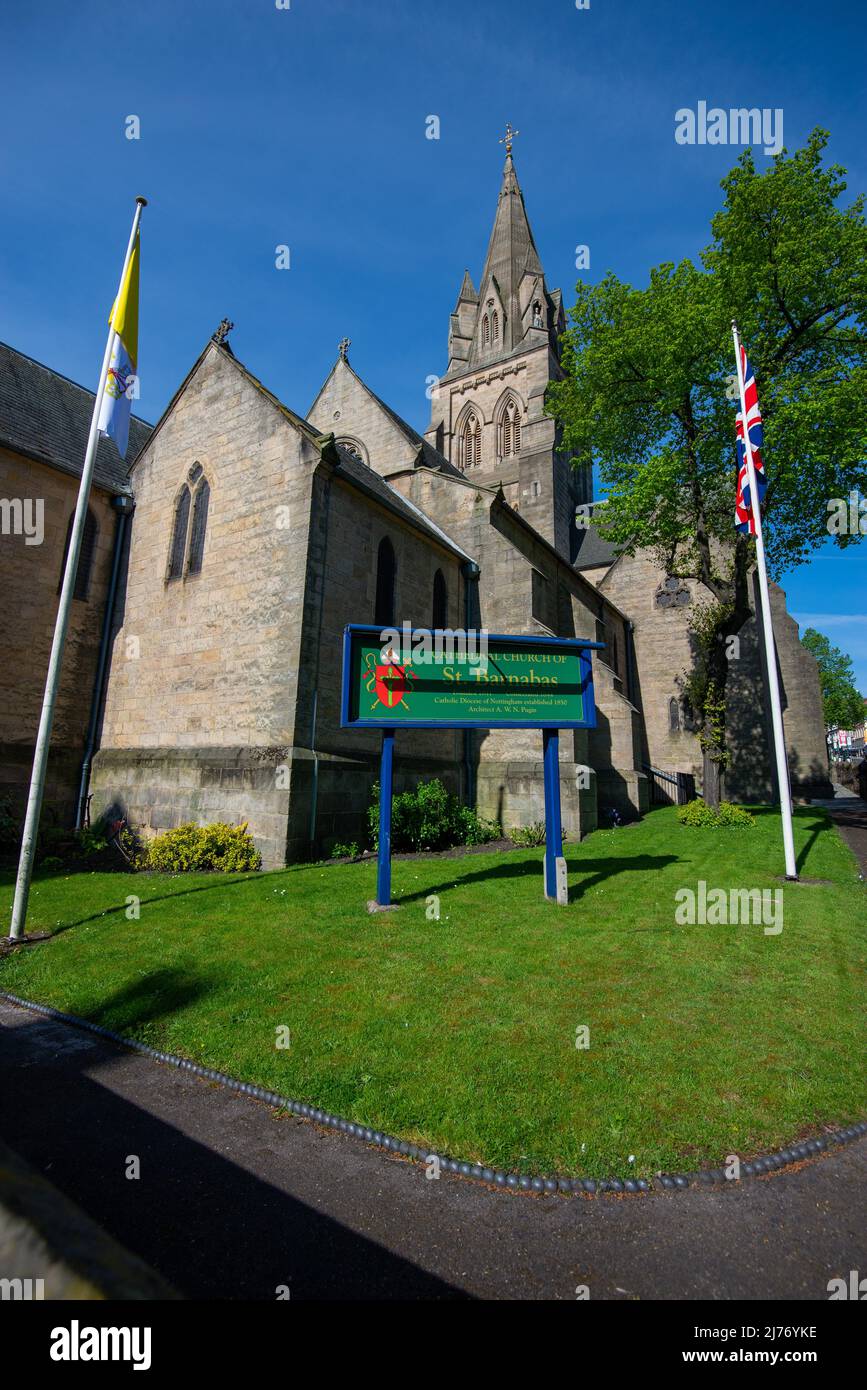 The Cathedral Church of St. Barnabas in the city of Nottingham, England ...