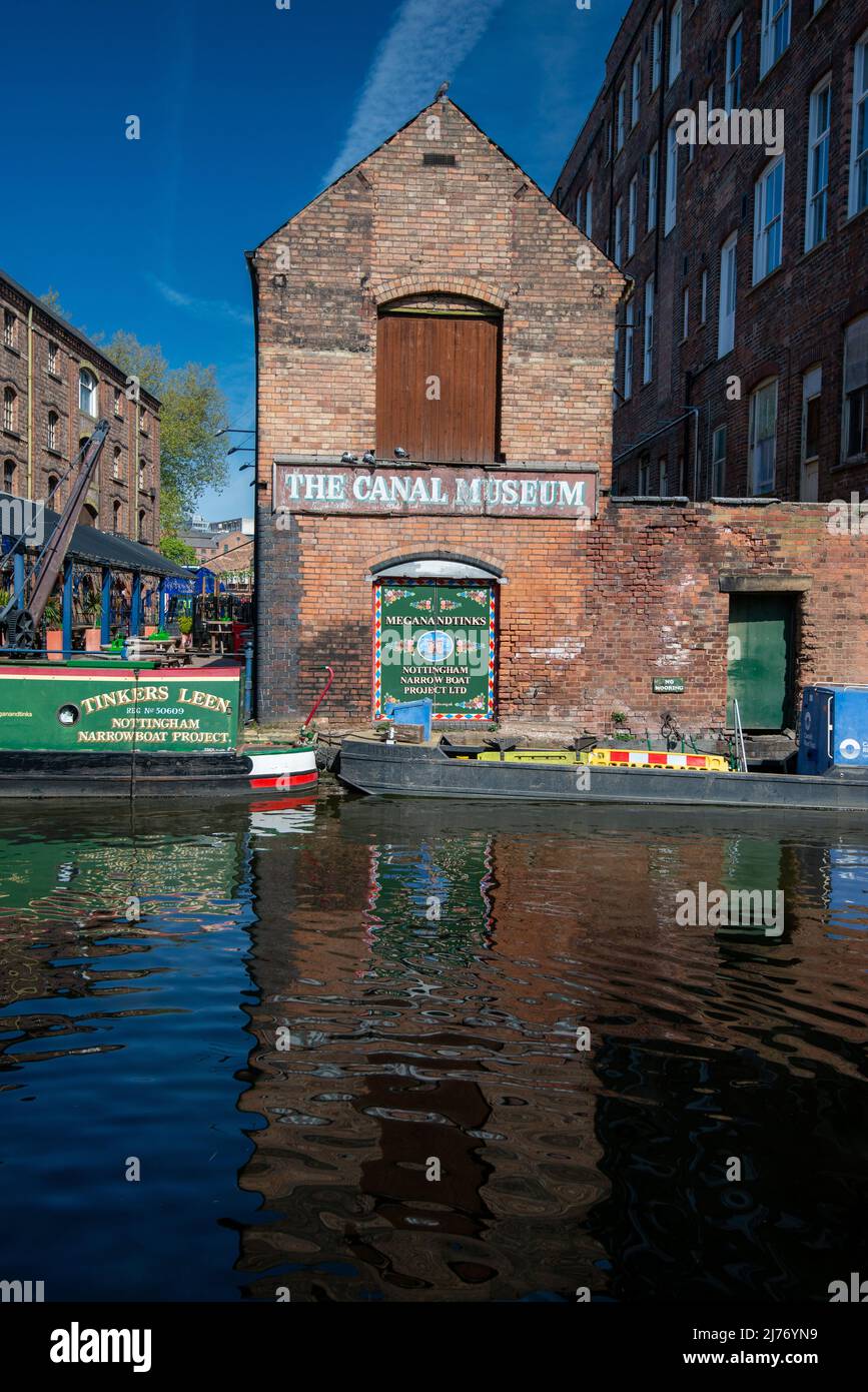 Nottingham Canal or Nottingham and Beeston Canal in the city centre ...