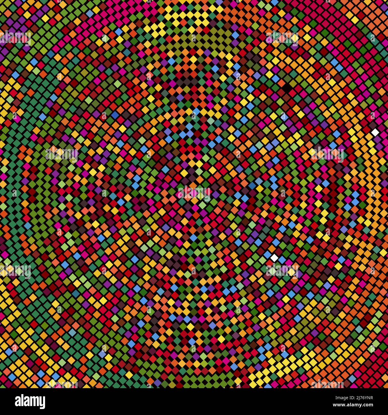 Colorful Abstract Mosaic Texture In A Round Shape Stock Vector Image ...